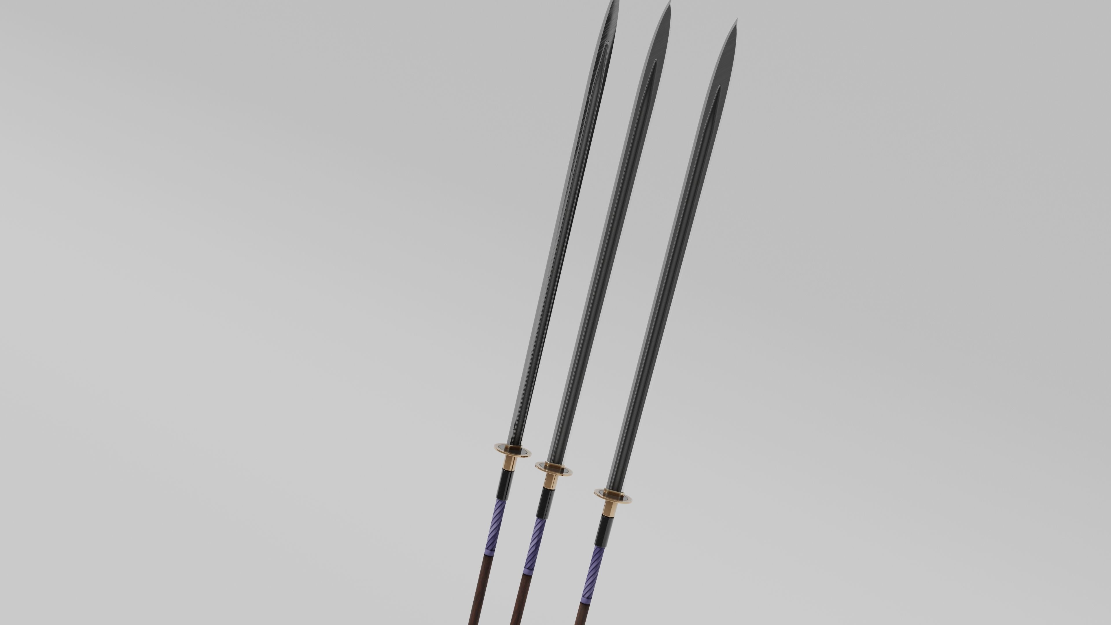3D model Japanese Furniture Kit - Yari sword-spear with rack VR / AR ...