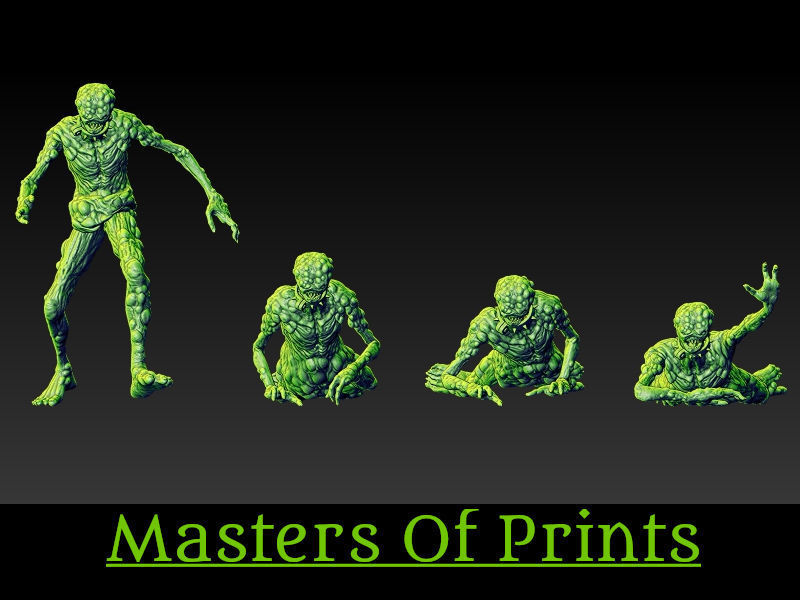 infected zombies vol 3 4 models 3D model 3D printable | CGTrader