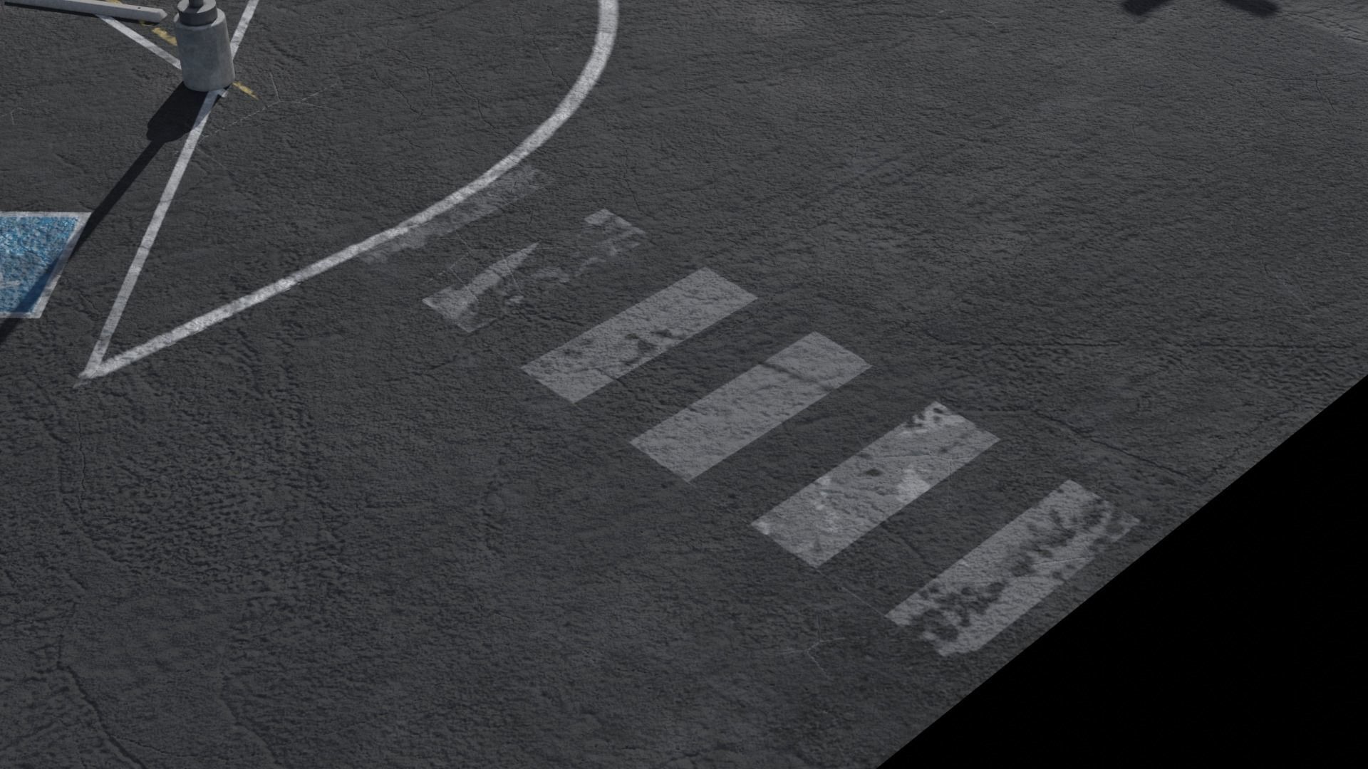 3D model Diagonal Parking Lot Scene With 8K and 4K Textures VR / AR ...