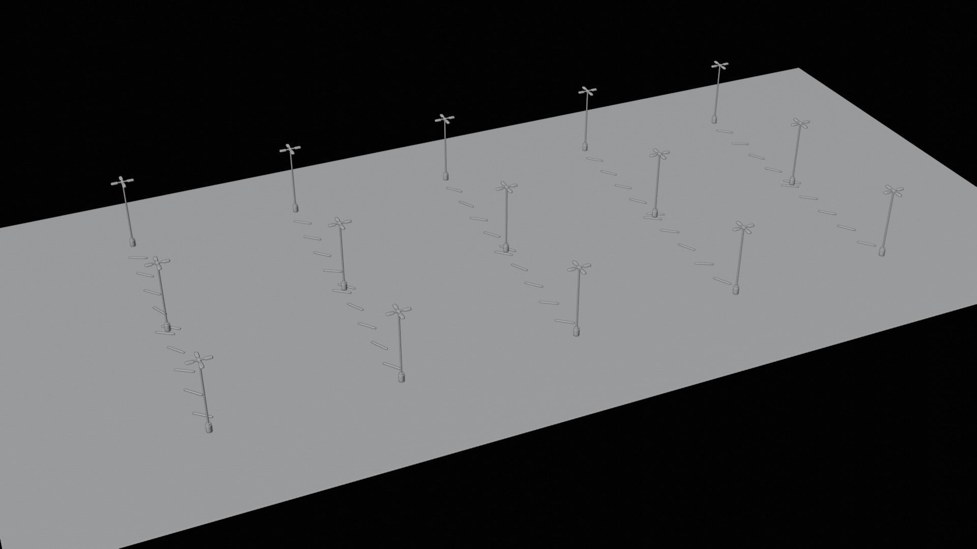 3D model Diagonal Parking Lot Scene With 8K and 4K Textures VR / AR ...