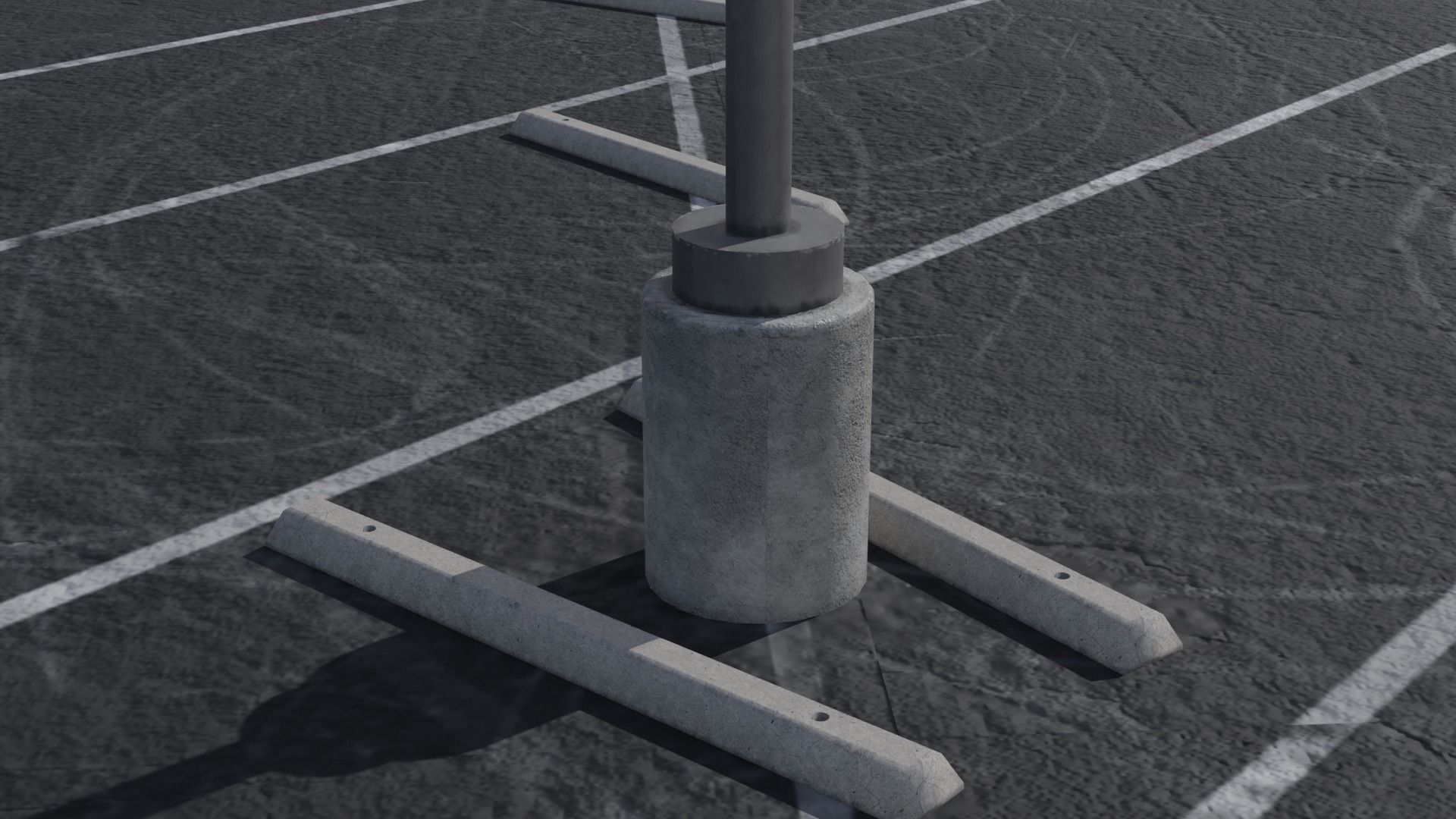 3D model Diagonal Parking Lot Scene With 8K and 4K Textures VR / AR ...