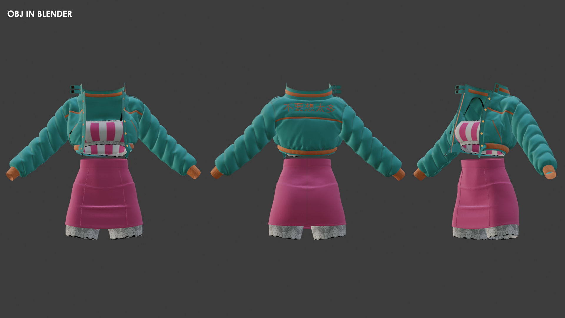 Girls Outfit 15 - Marvelous Designer with Video Process 3D model | CGTrader