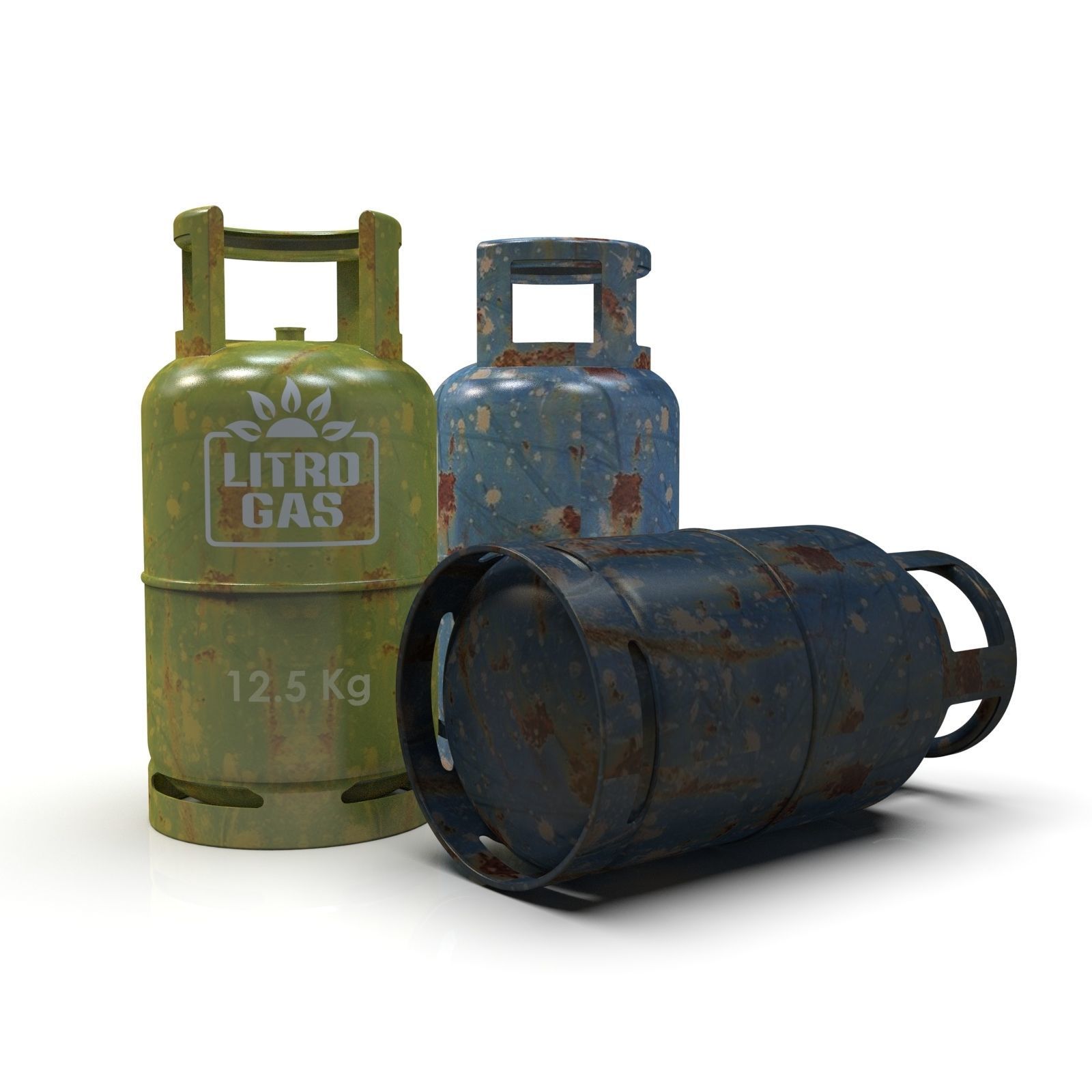 Household LPG gas cylinder free 3D model | CGTrader