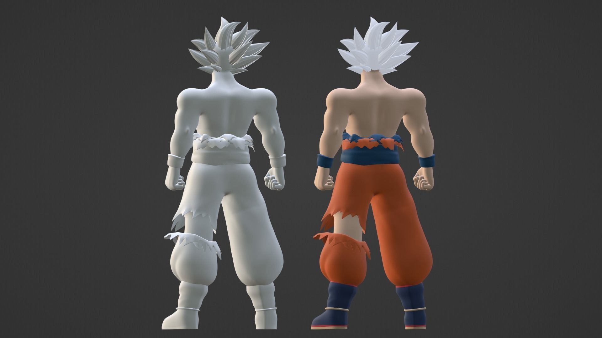 Goku Ultra Instinct - Dragonball Super 3D model rigged | CGTrader