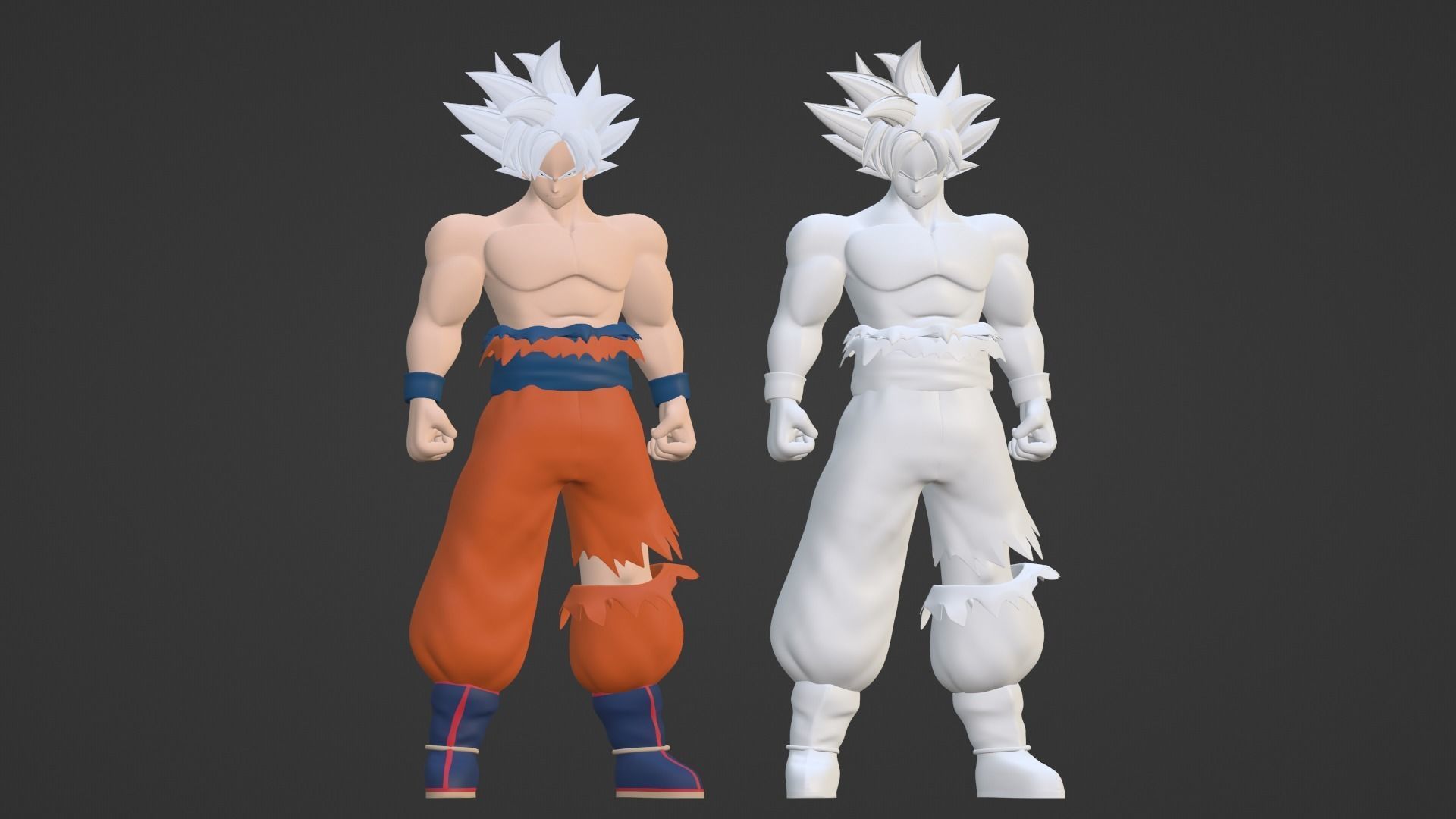 Goku Ultra Instinct - Dragonball Super 3D model rigged | CGTrader