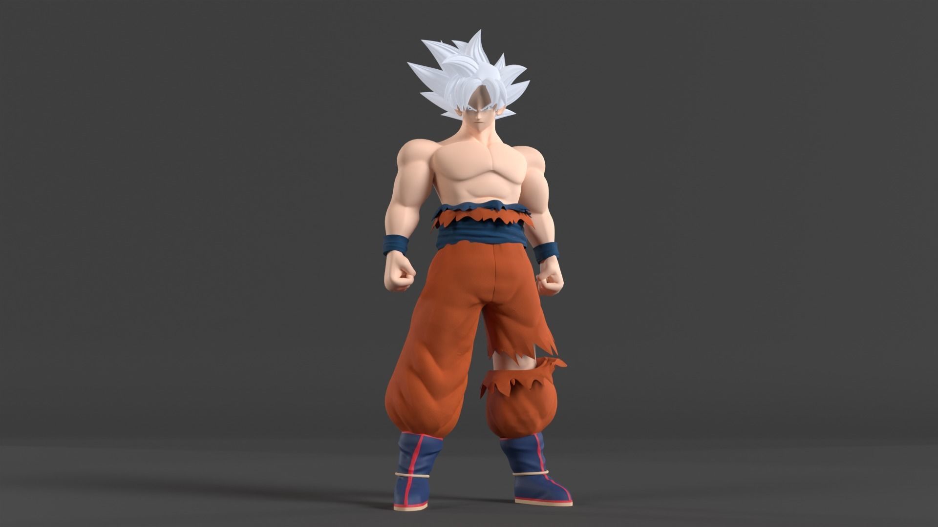 Goku Ultra Instinct - Dragonball Super 3D model rigged | CGTrader