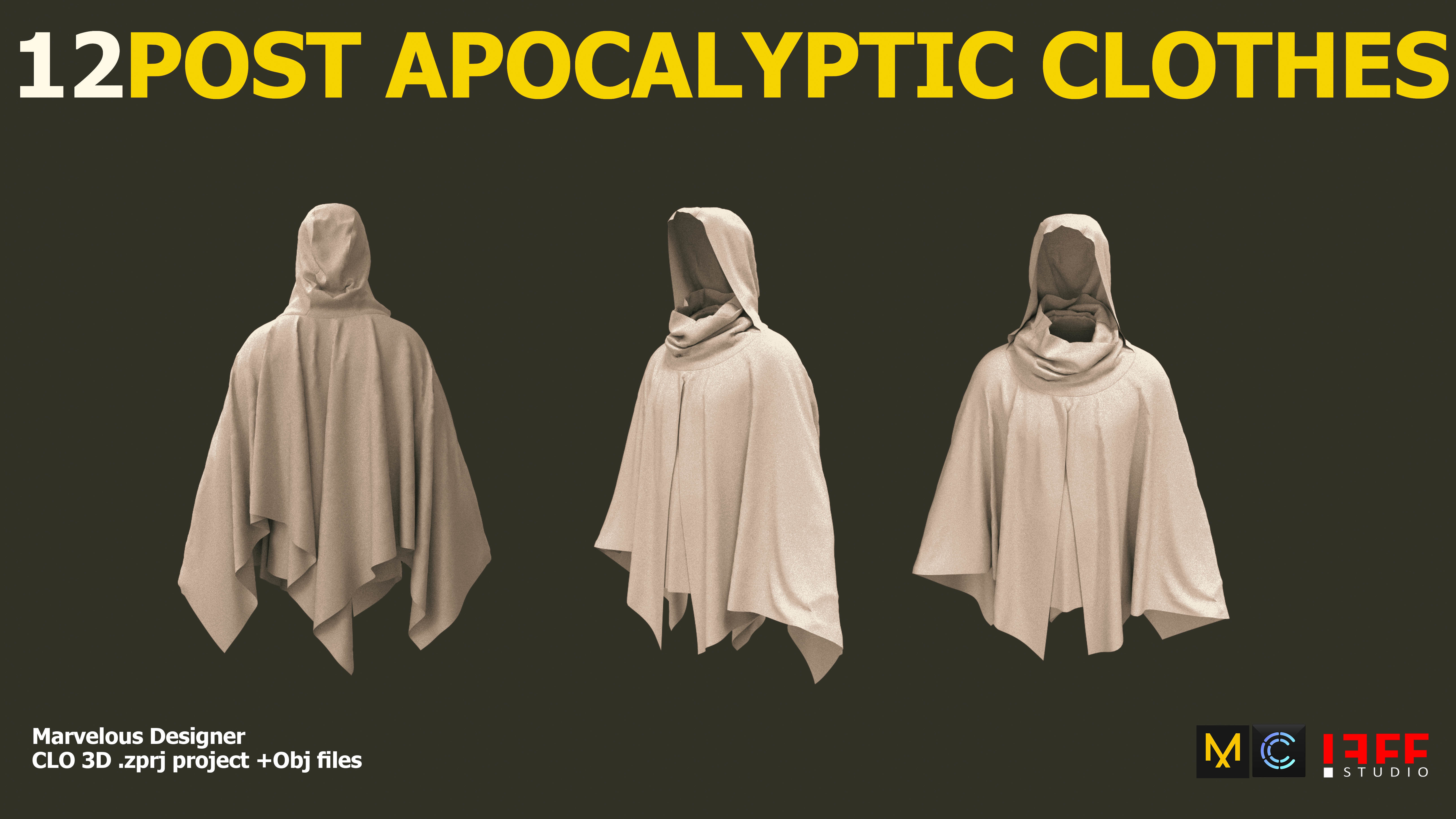 3D model 12 POST APOCALYPTIC CLOTHES VR / AR / low-poly | CGTrader
