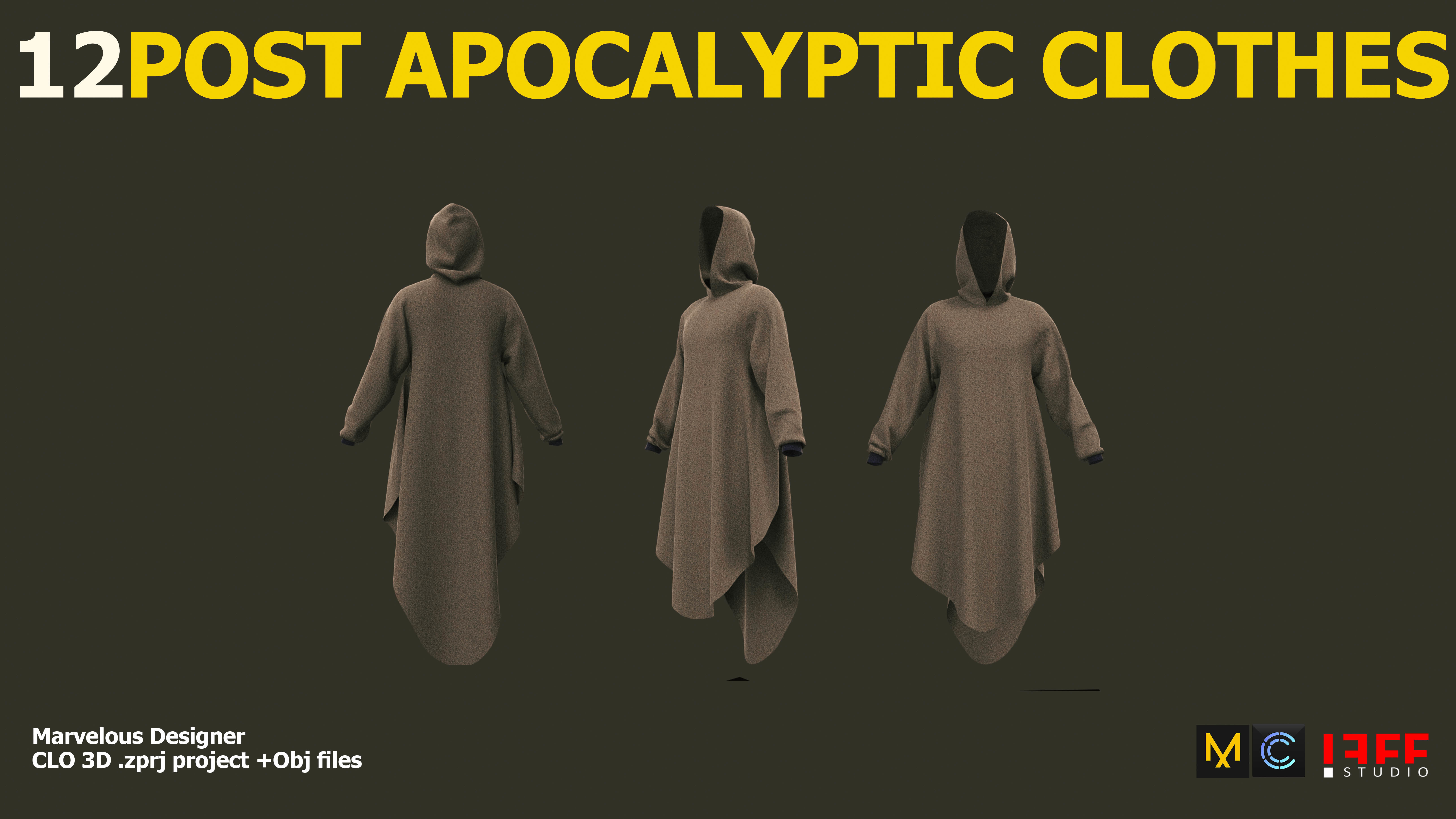 3D model 12 POST APOCALYPTIC CLOTHES VR / AR / low-poly | CGTrader