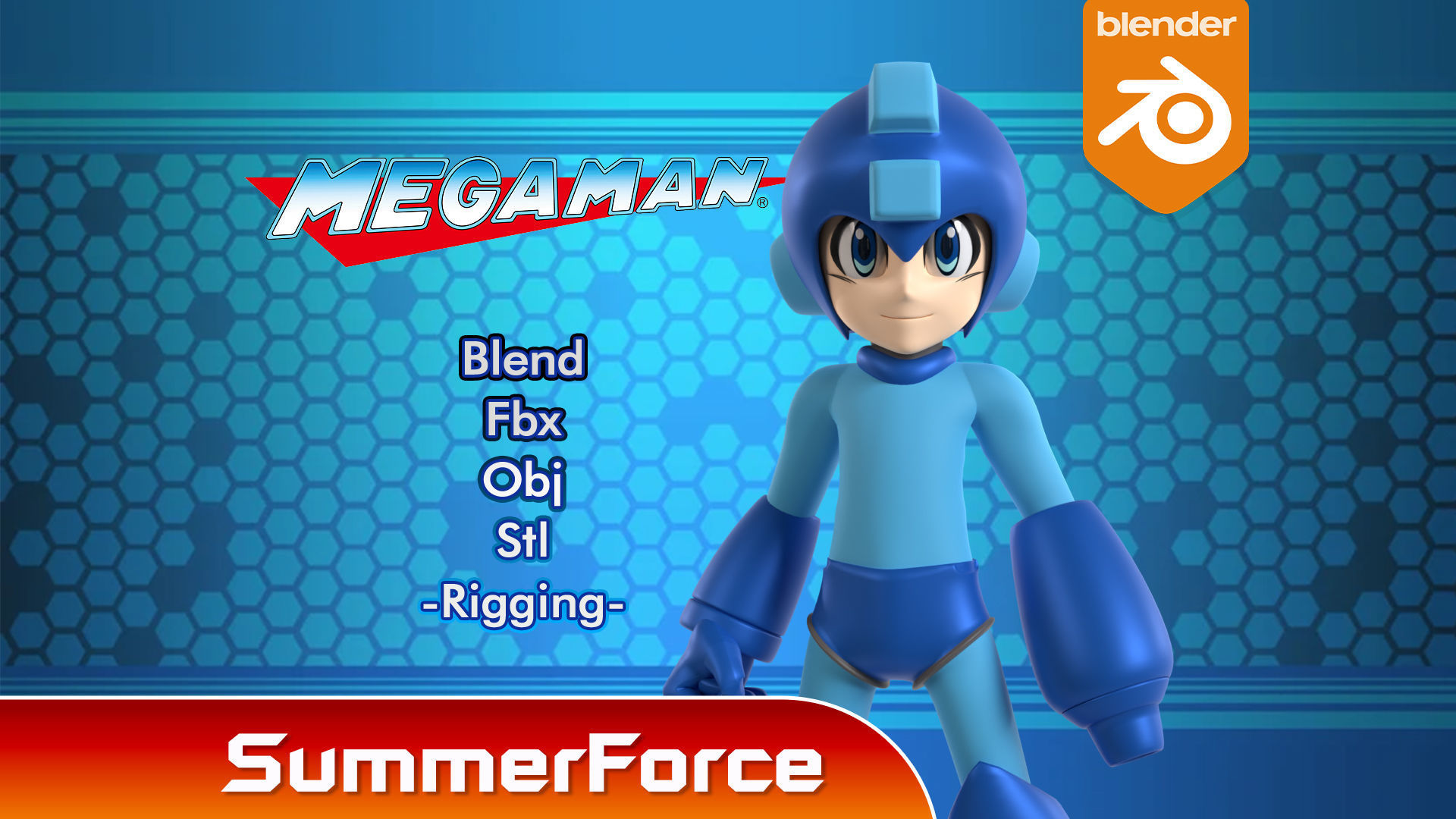 Megaman - Megaman 3D model rigged | CGTrader