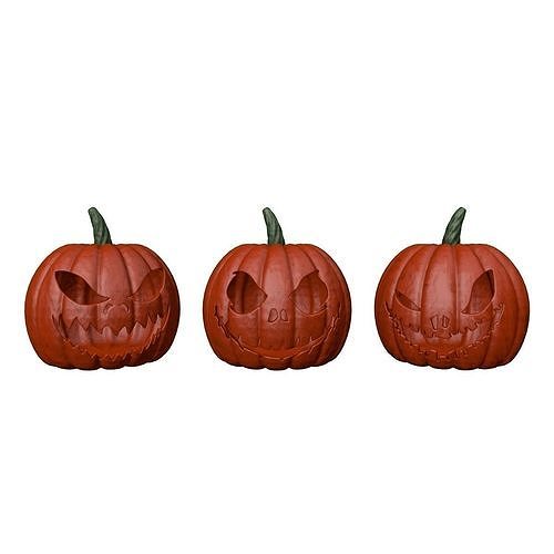 3D model Jack O Lantern Halloween Pumpkins VR / AR / low-poly | CGTrader