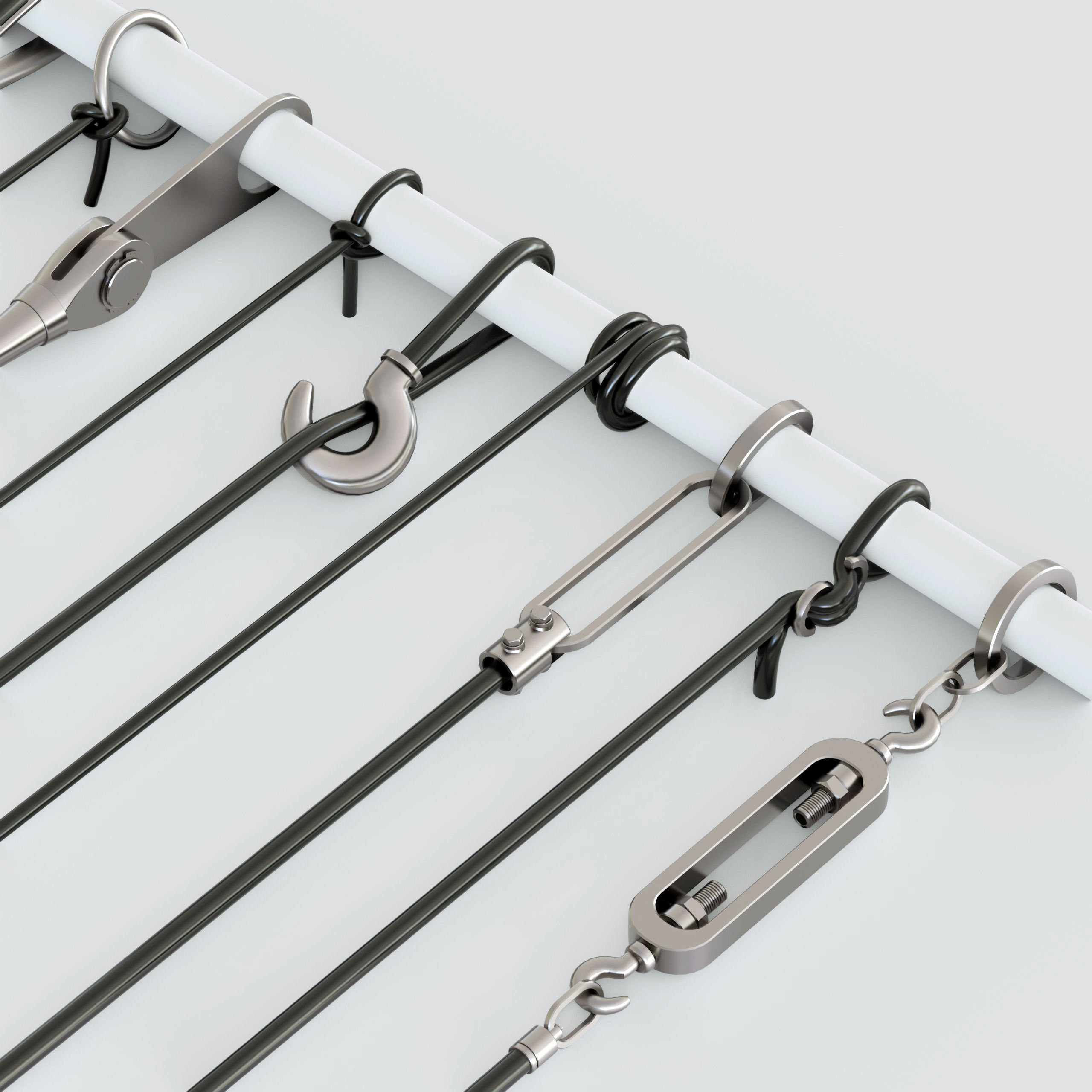 Cable fastenings 3D model | CGTrader