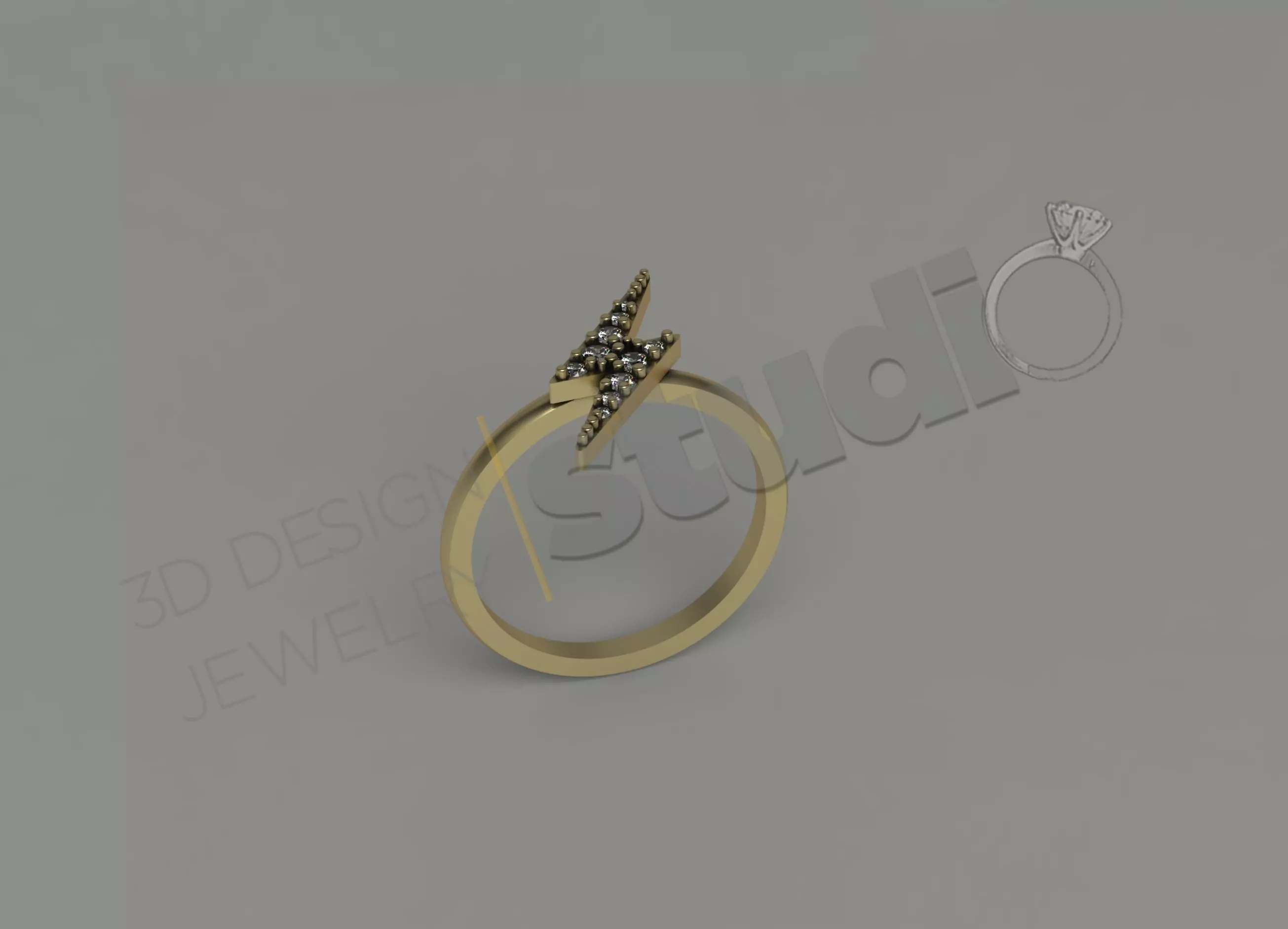 Beautiful thunder ring 3d model 3D model 3D printable | CGTrader