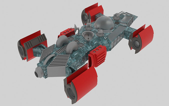 3D model Space - T Spaceship VR / AR / low-poly | CGTrader