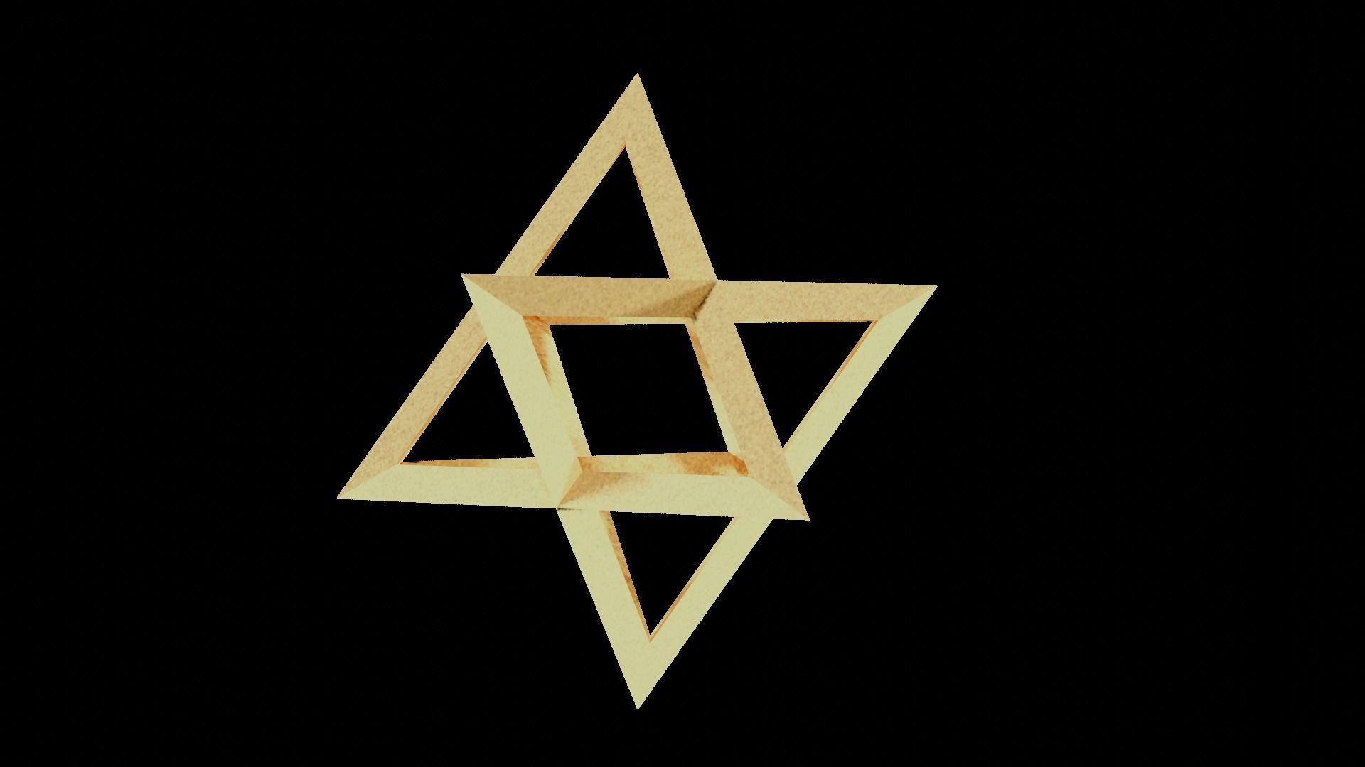3D model Merkaba 3d low poly golden triangle VR / AR / low-poly | CGTrader