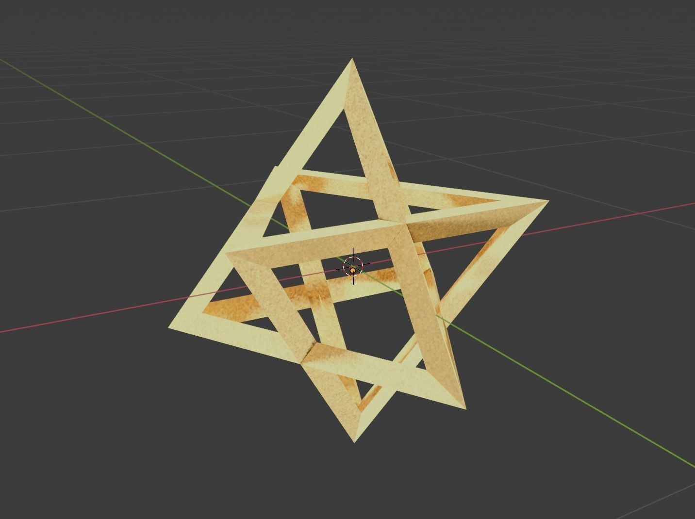 3D model Merkaba 3d low poly golden triangle VR / AR / low-poly | CGTrader