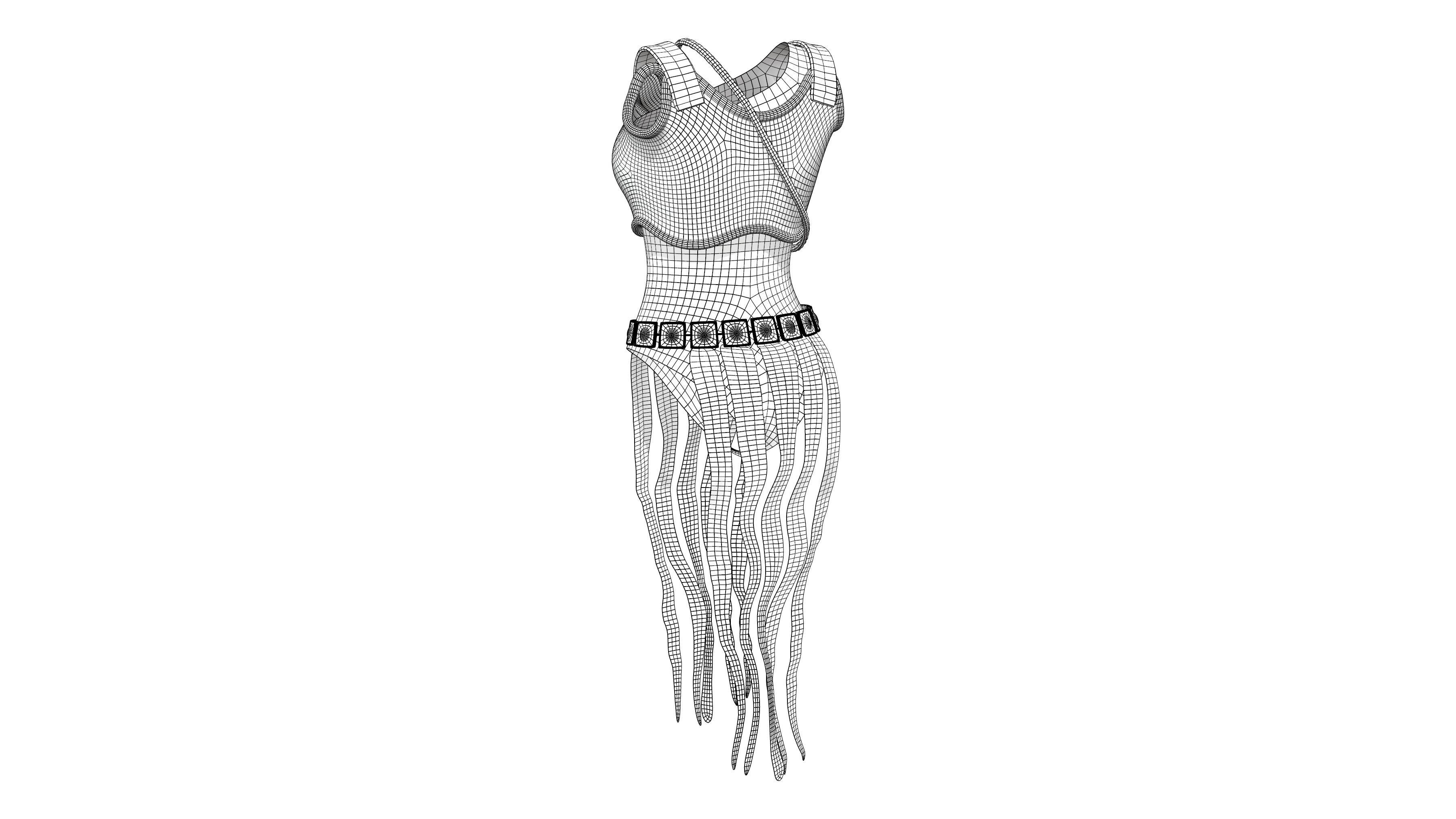 3D model Amazon Woman Warrior Golden Armour Costume Outfit Dress VR ...