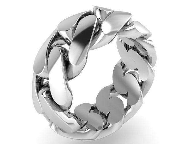 Thick Chain ring 2516 3D print model 3D model 3D printable | CGTrader