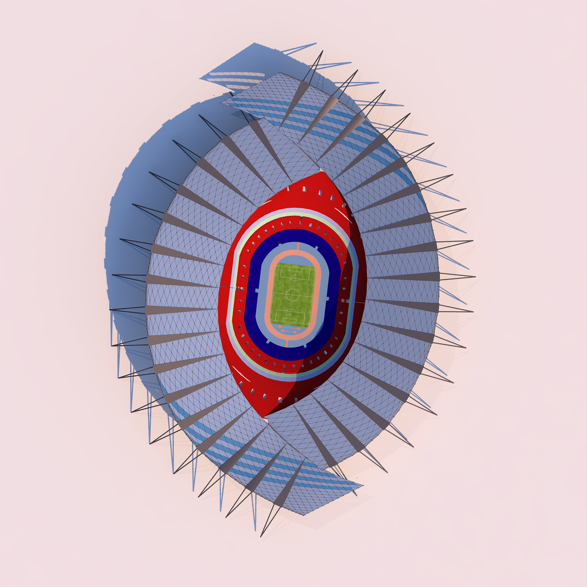 0008 - Stadium Building 3D model | CGTrader