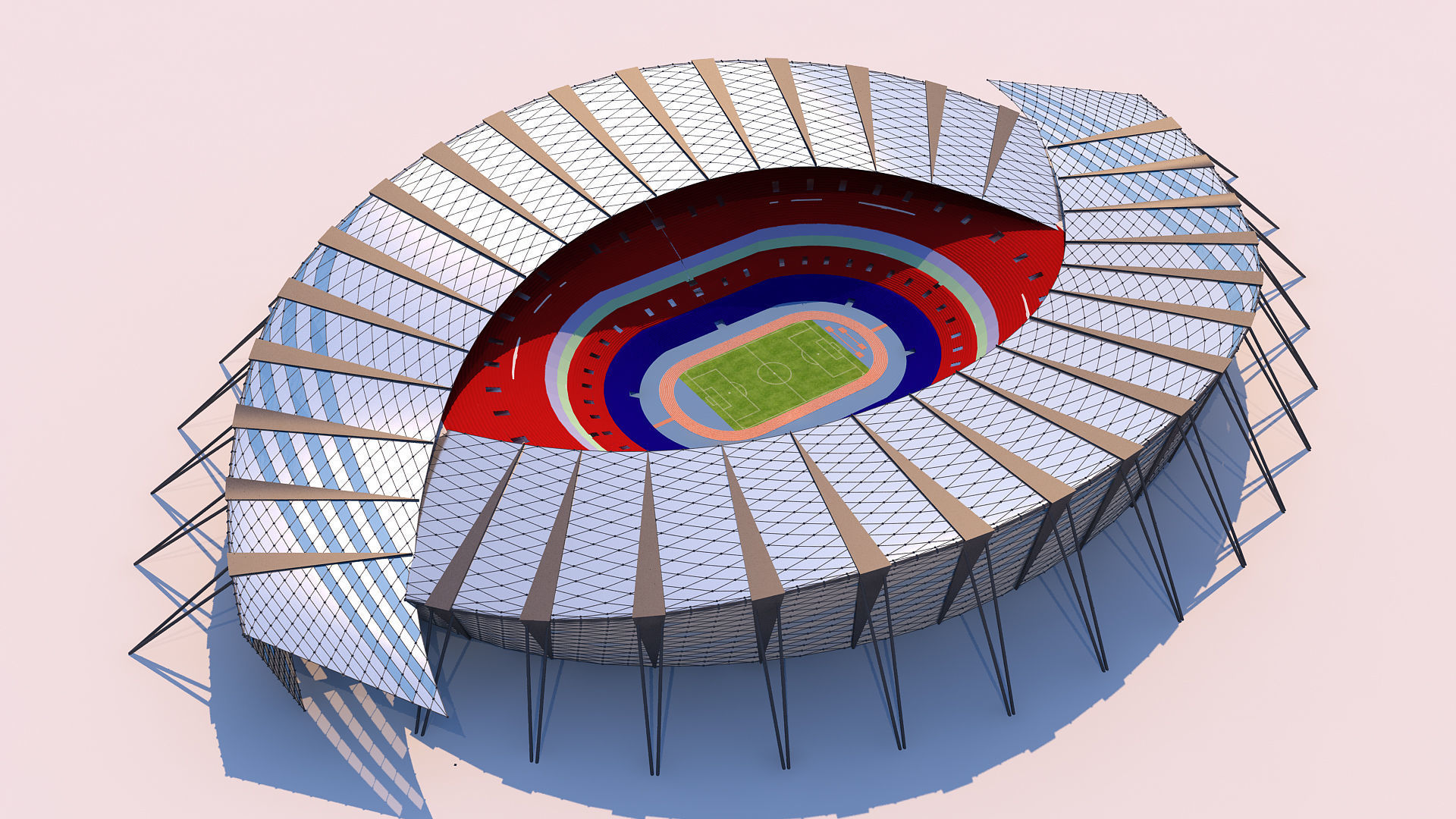 0008 - Stadium Building 3D model | CGTrader