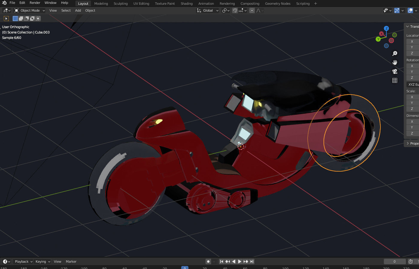 Akira Bike 3D model animated | CGTrader