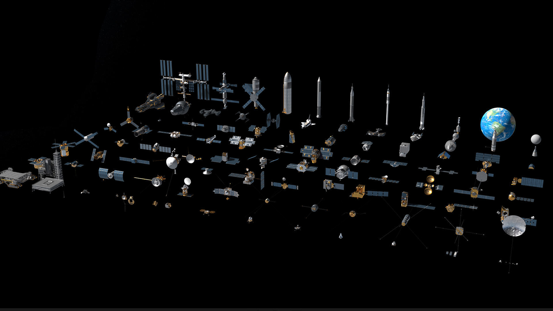 3D model Space Kitbash VR / AR / low-poly | CGTrader