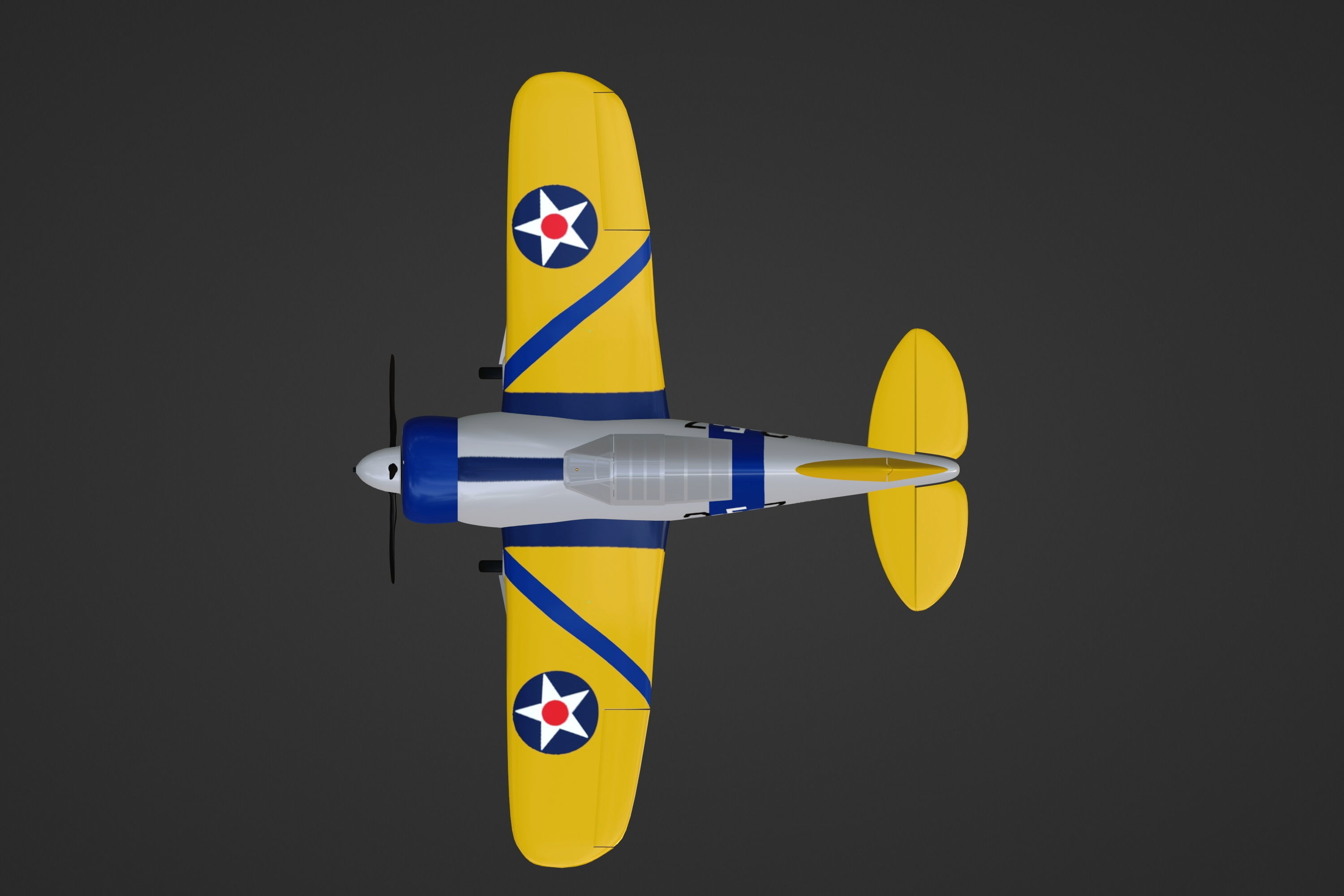Brewster F2A Buffalo - very simple 3D model | CGTrader