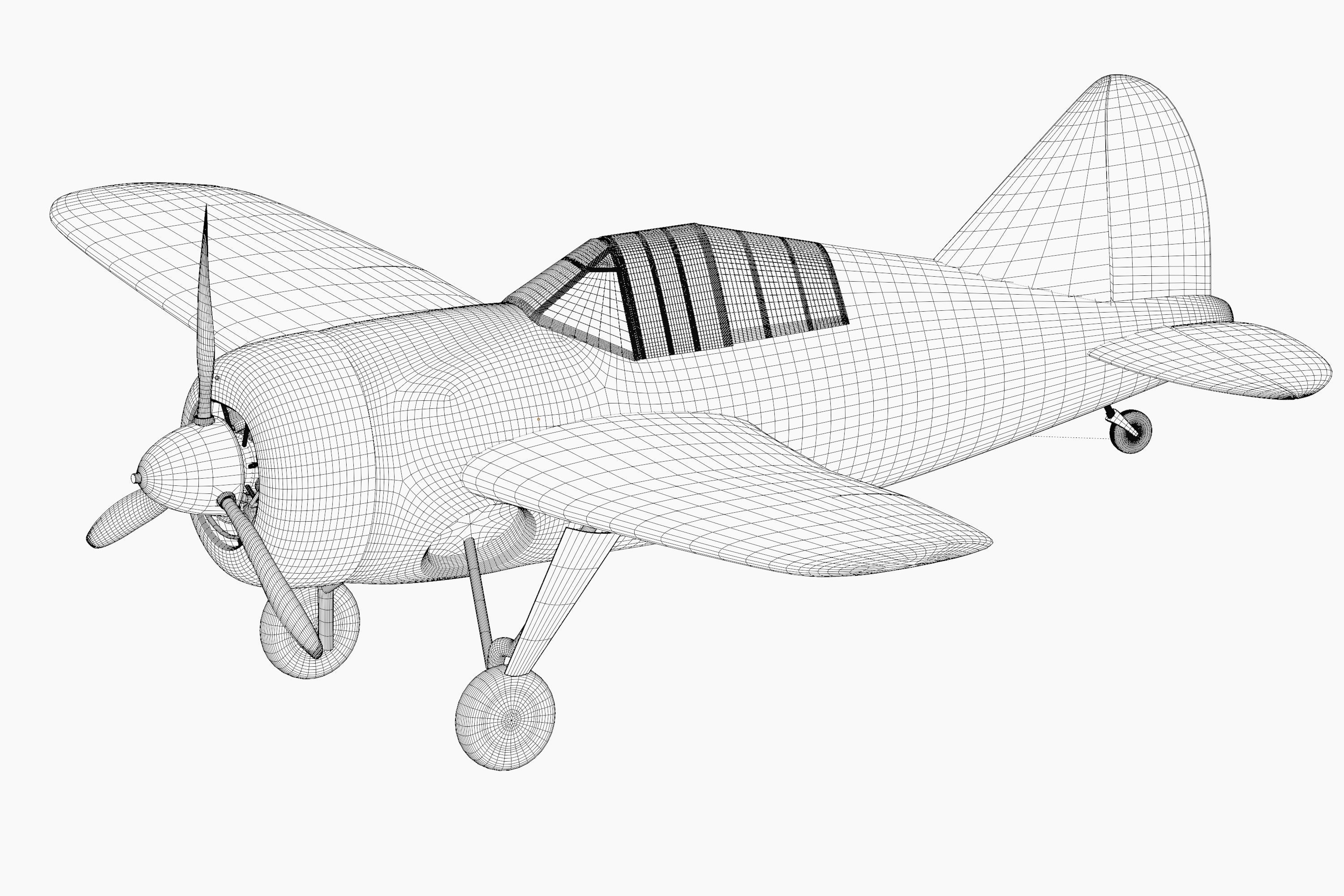 Brewster F2A Buffalo - very simple 3D model | CGTrader