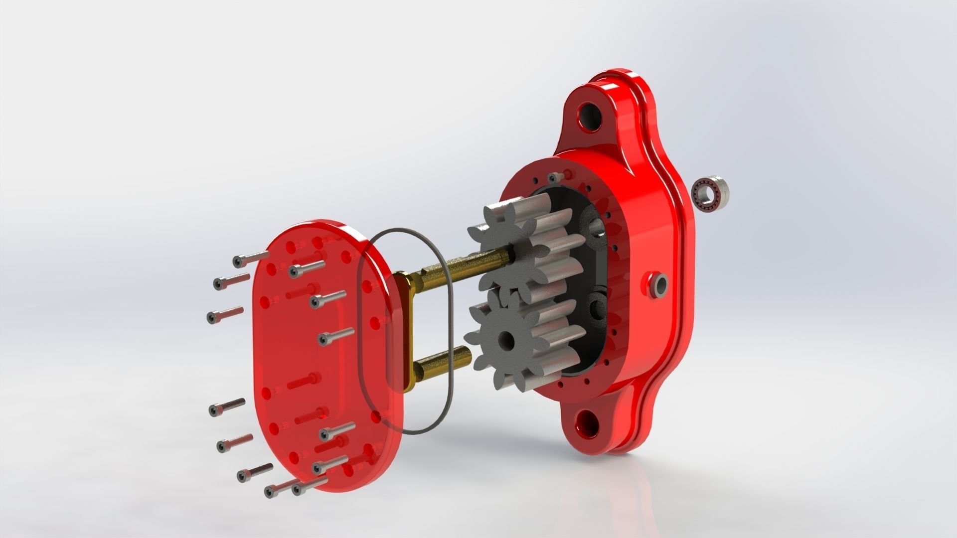 External Gear Pump free 3D model animated | CGTrader