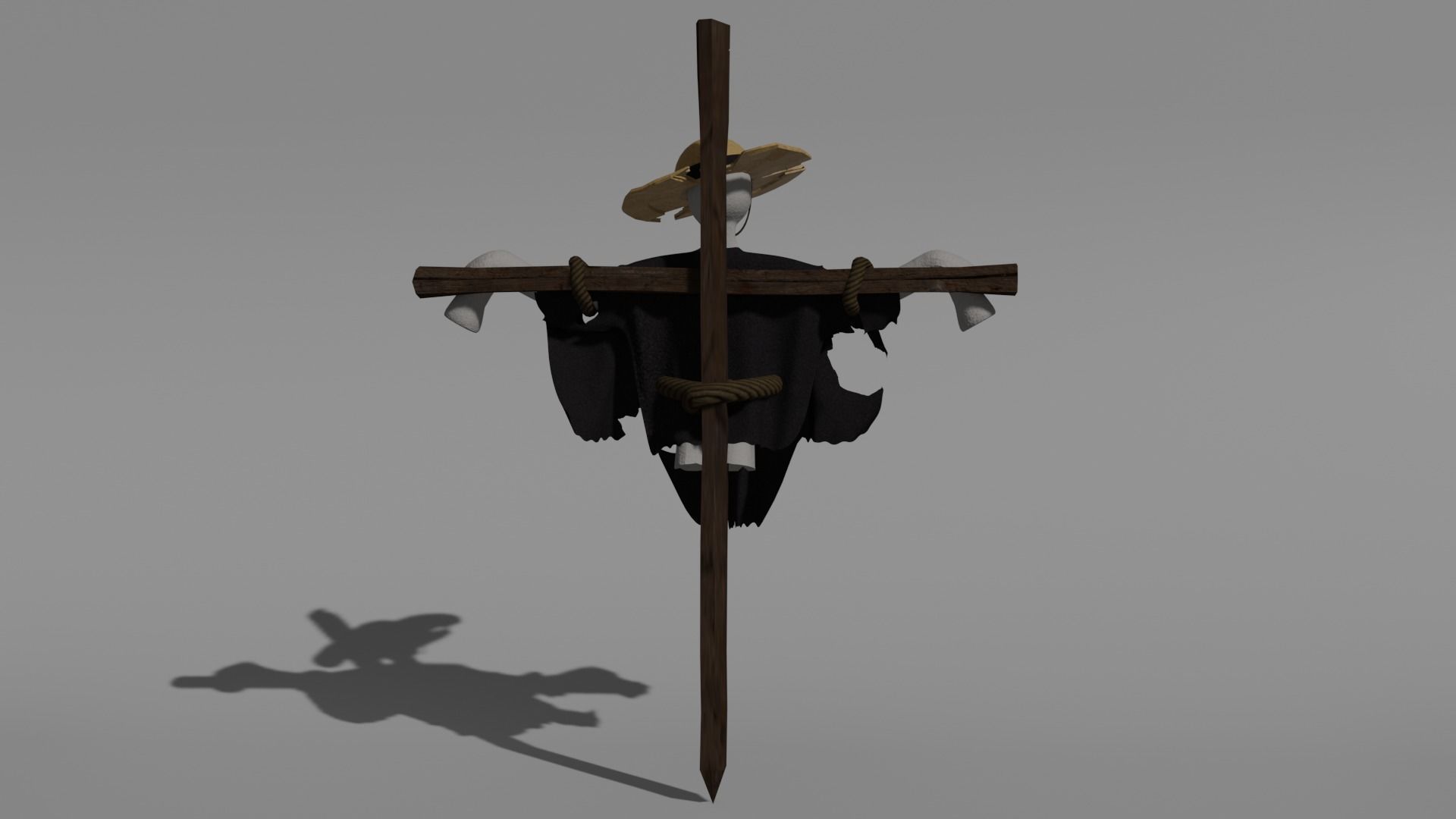 Scarecrow 3d Model on cross 3D model | CGTrader