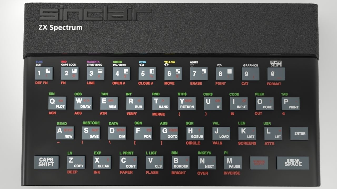 3D model Sinclair ZX Spectrum 48K VR / AR / low-poly | CGTrader