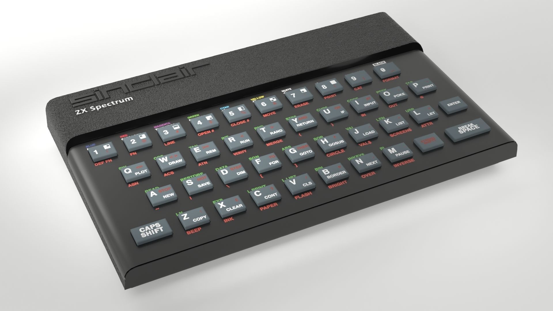 3D model Sinclair ZX Spectrum 48K VR / AR / low-poly | CGTrader