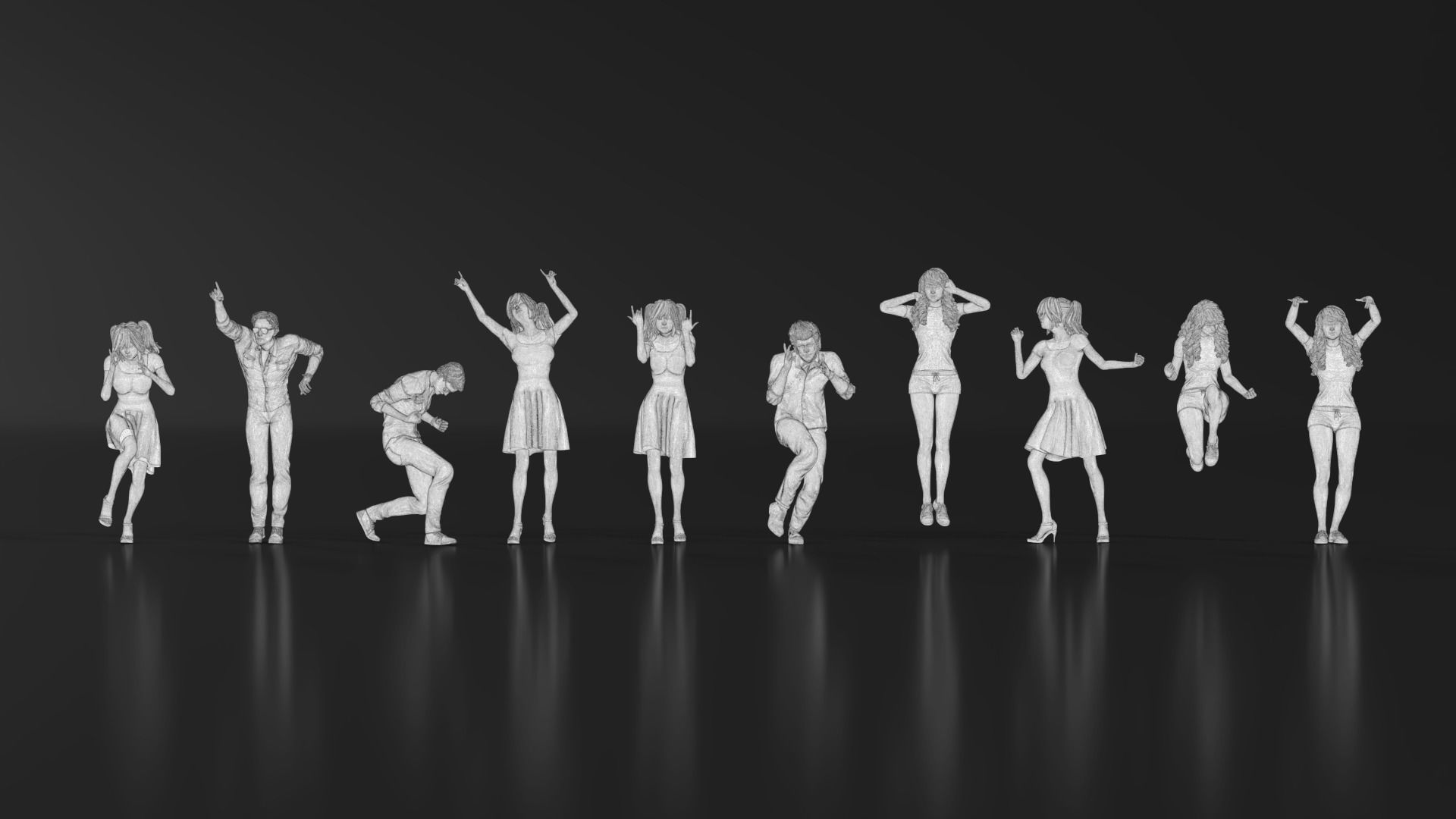 HD People 11 Happy 3D model 3D printable | CGTrader