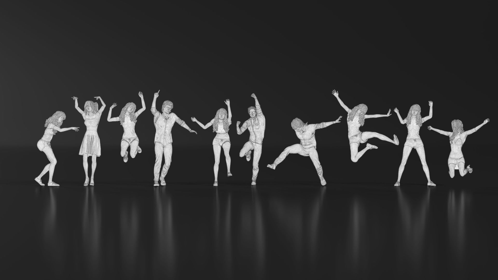 HD People 11 Happy 3D model 3D printable | CGTrader