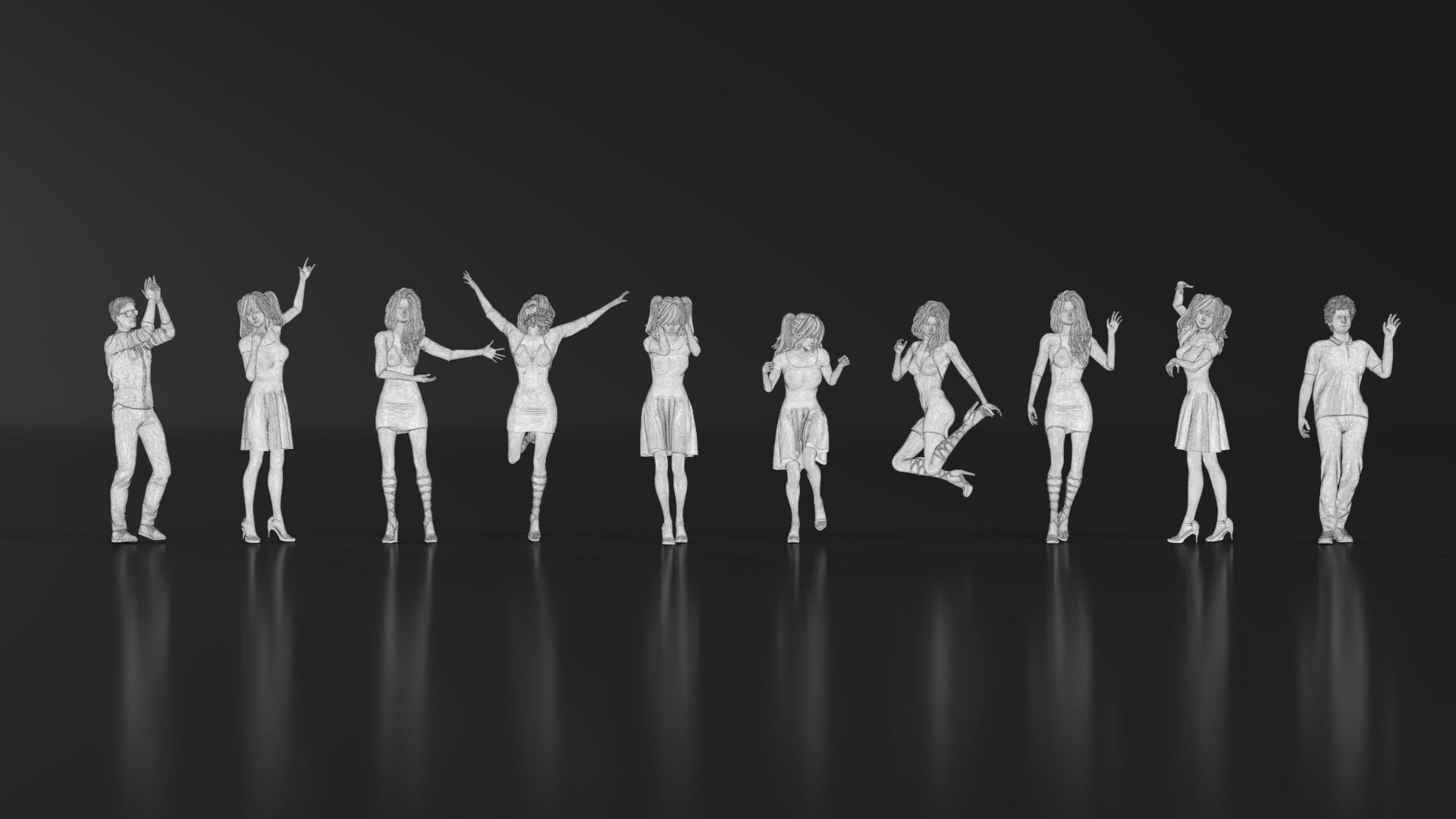 HD People 11 Happy 3D model 3D printable | CGTrader