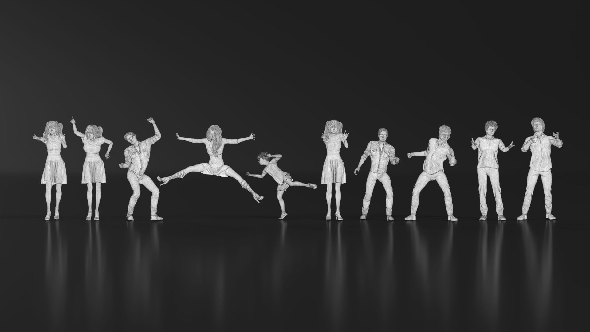 HD People 11 Happy 3D model 3D printable | CGTrader