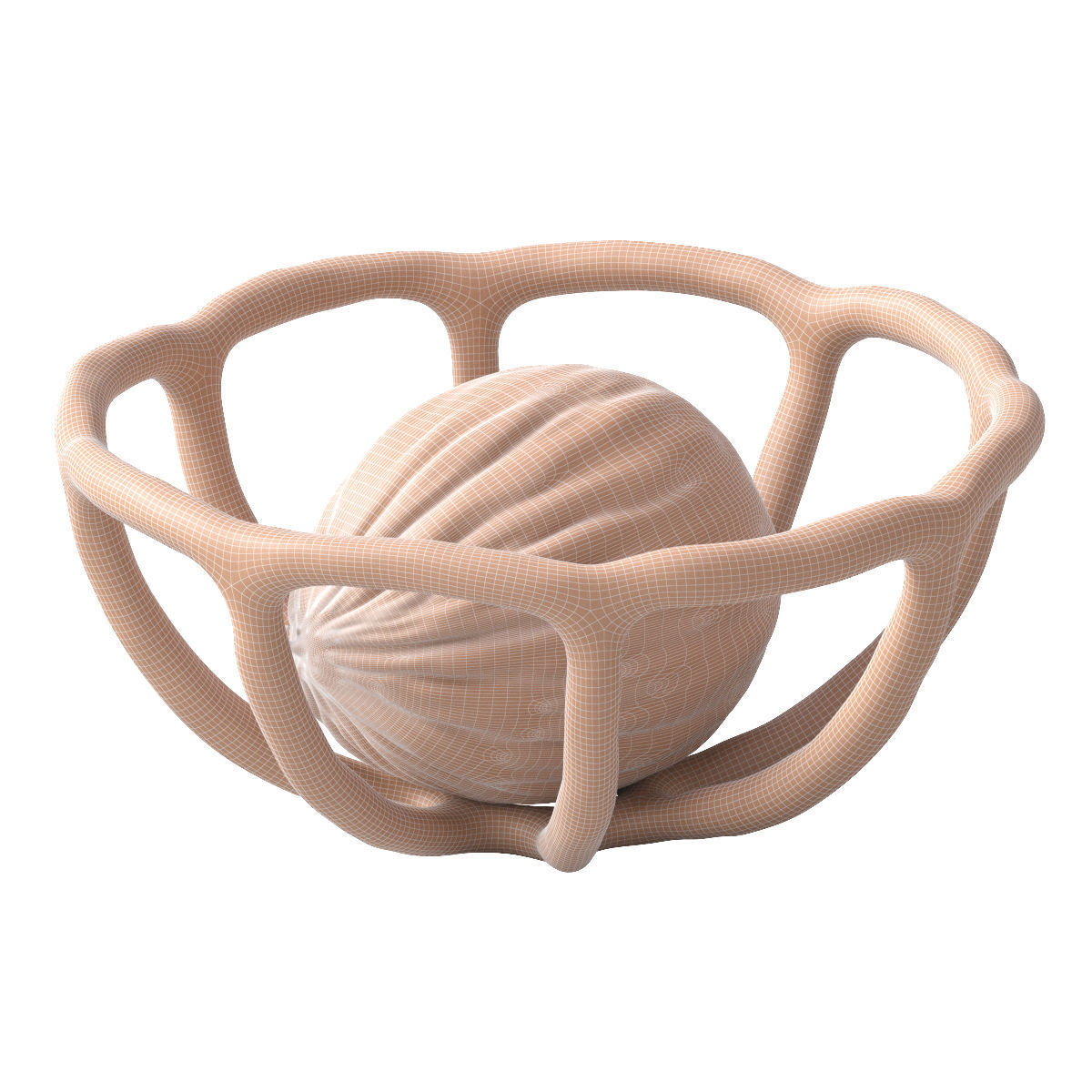 Nested bowl with melon Piel De Sapo 3D model | CGTrader