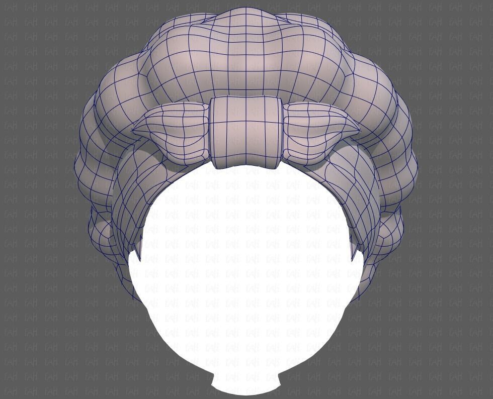 3D model Base Hair for girl V35 VR / AR / low-poly | CGTrader
