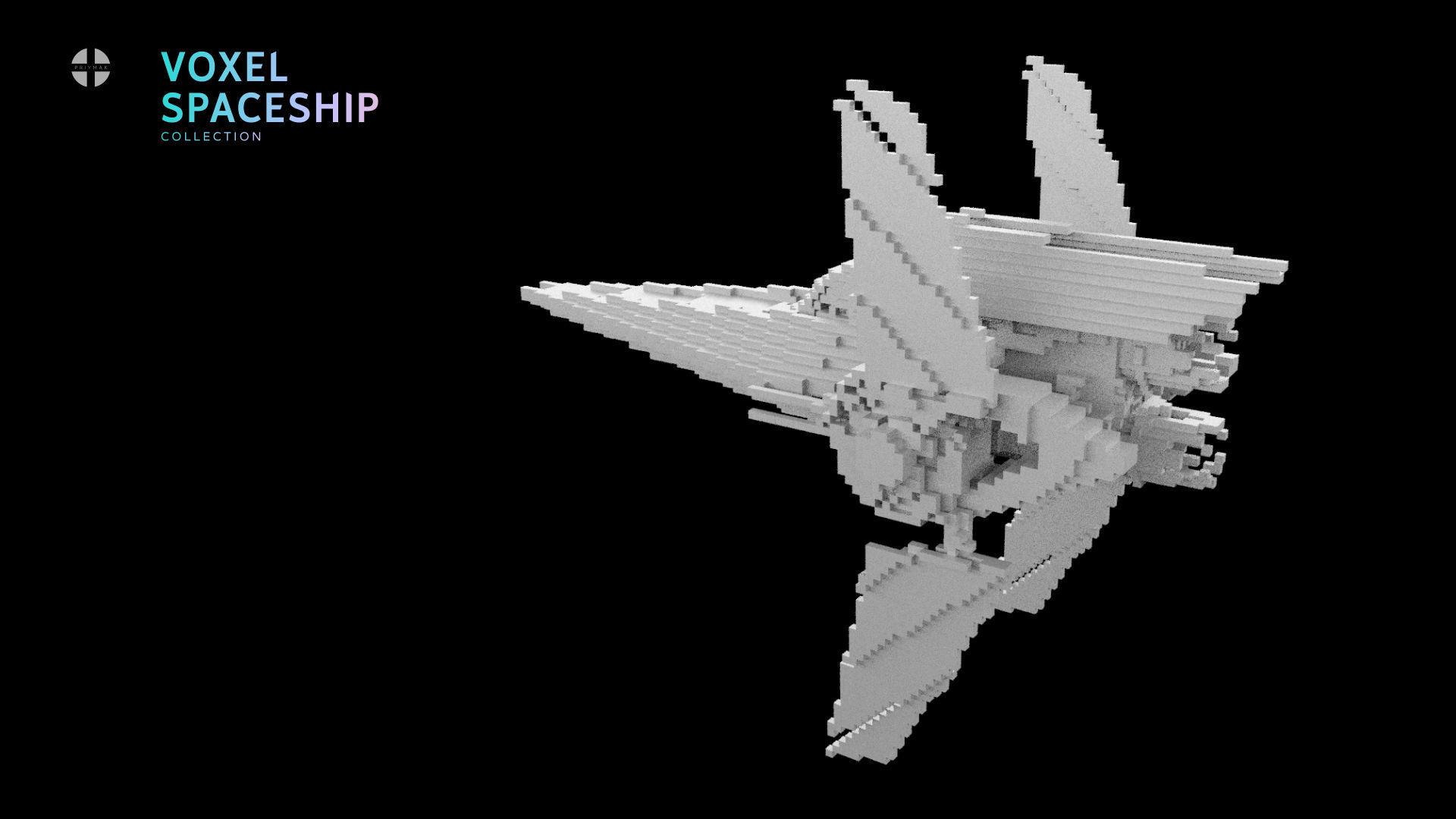 3D model VOXEL SPACESHIP Collection 5 3D model | CGTrader