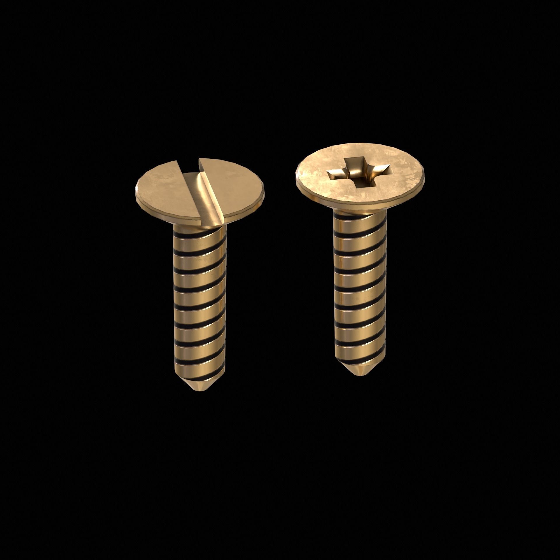 3D model Screws Small VR / AR / low-poly | CGTrader