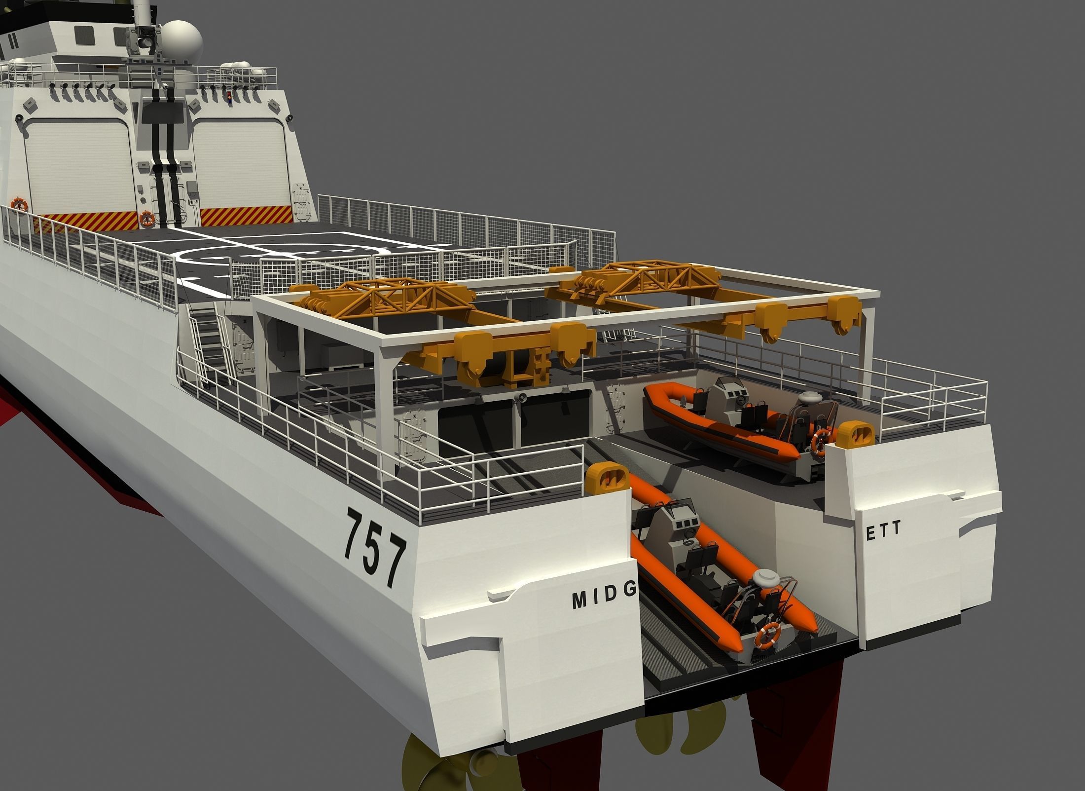 USCGC MIDGETT - LEGEND CLASS US CUTTER-COAST GUARD 3D model | CGTrader