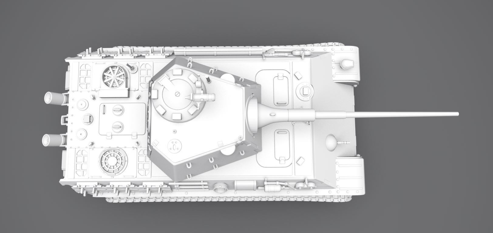 Panzer E50 scale model 3D model 3D printable | CGTrader