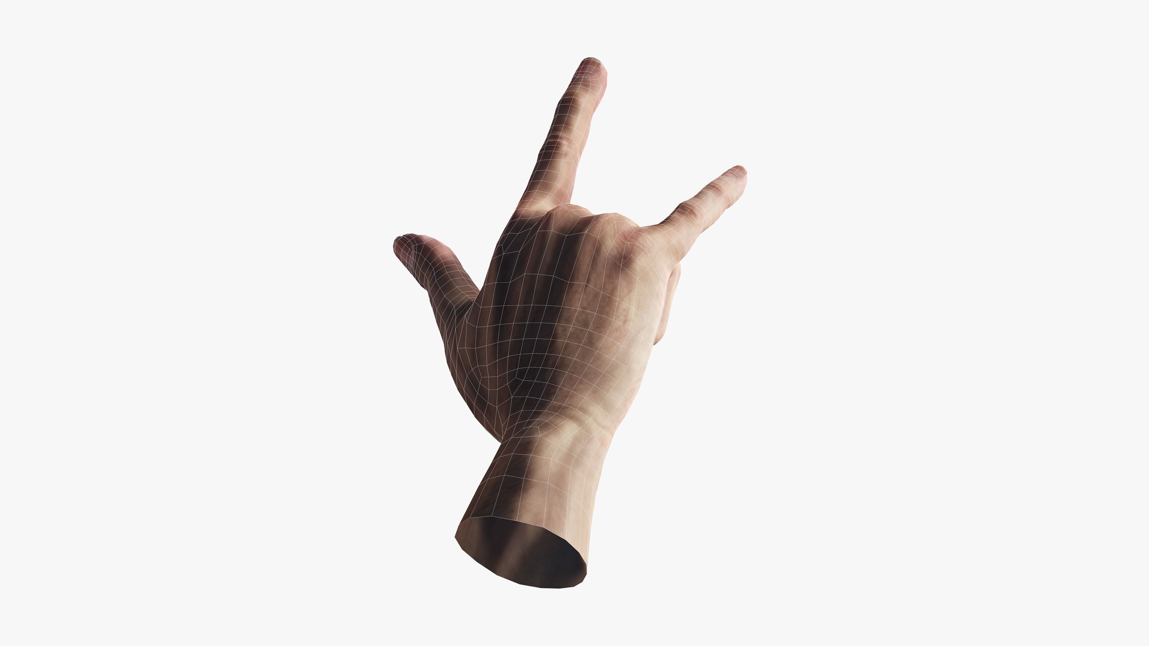 3D model Hand Motion Gesture Rock VR / AR / low-poly | CGTrader