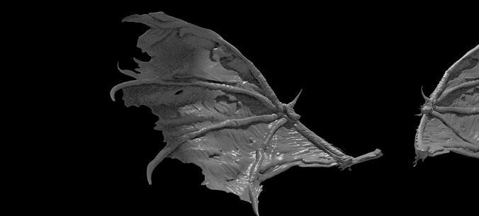 Dark Bat Wings 1 3D model | CGTrader