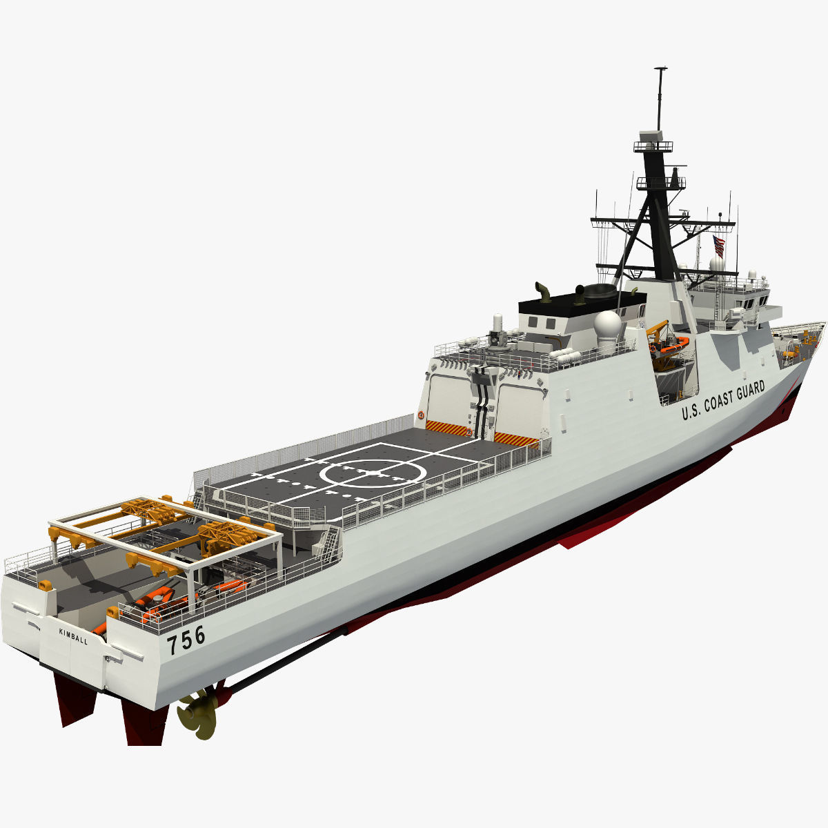 USCGC KIMBALL - LEGEND CLASS US CUTTER-COAST GUARD 3D model | CGTrader