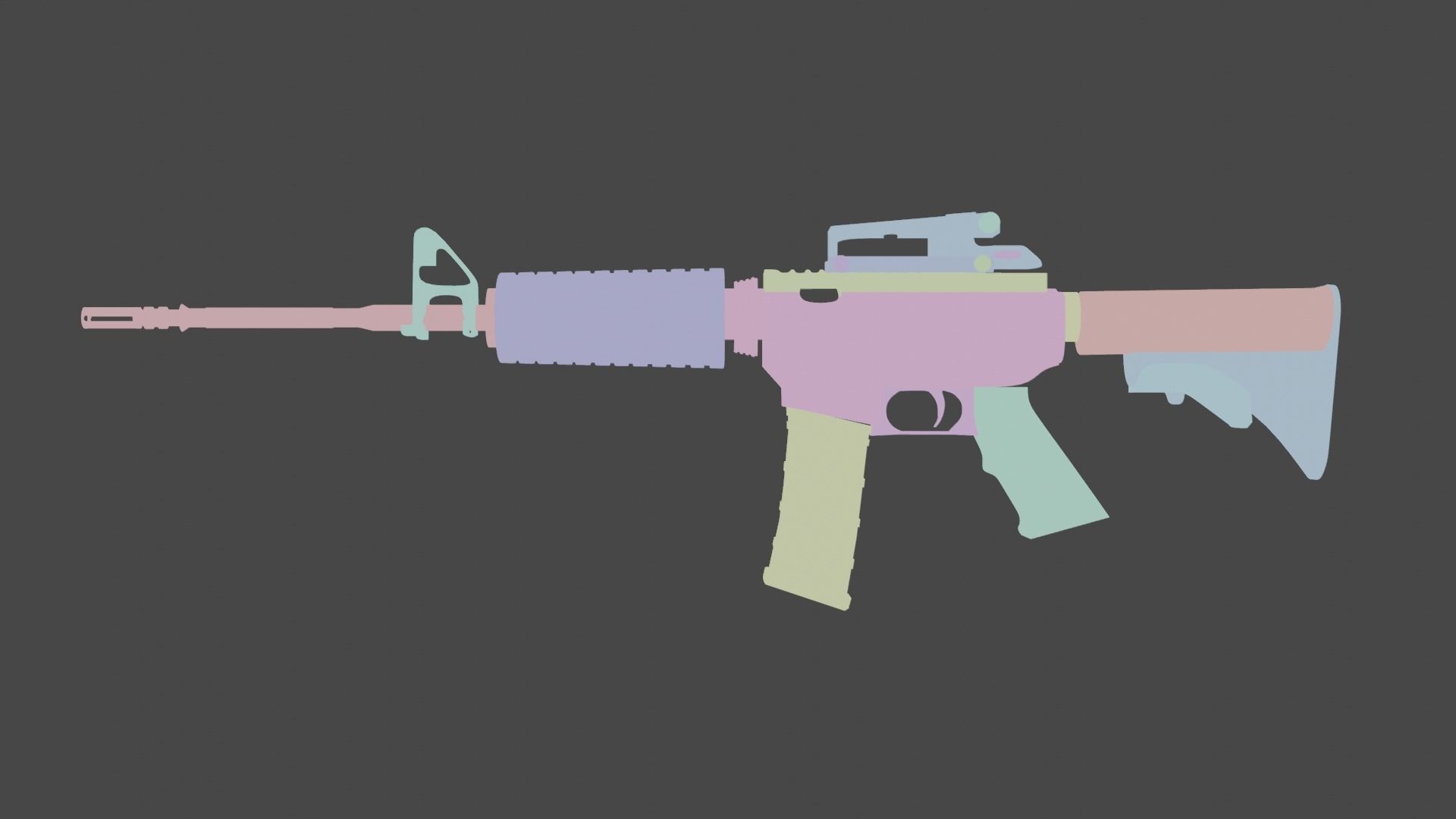 M4 assult rifle free VR / AR / low-poly 3D model | CGTrader