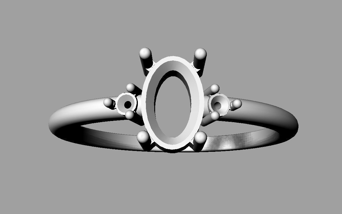 Oval Classic Ring 3D model 3D printable | CGTrader