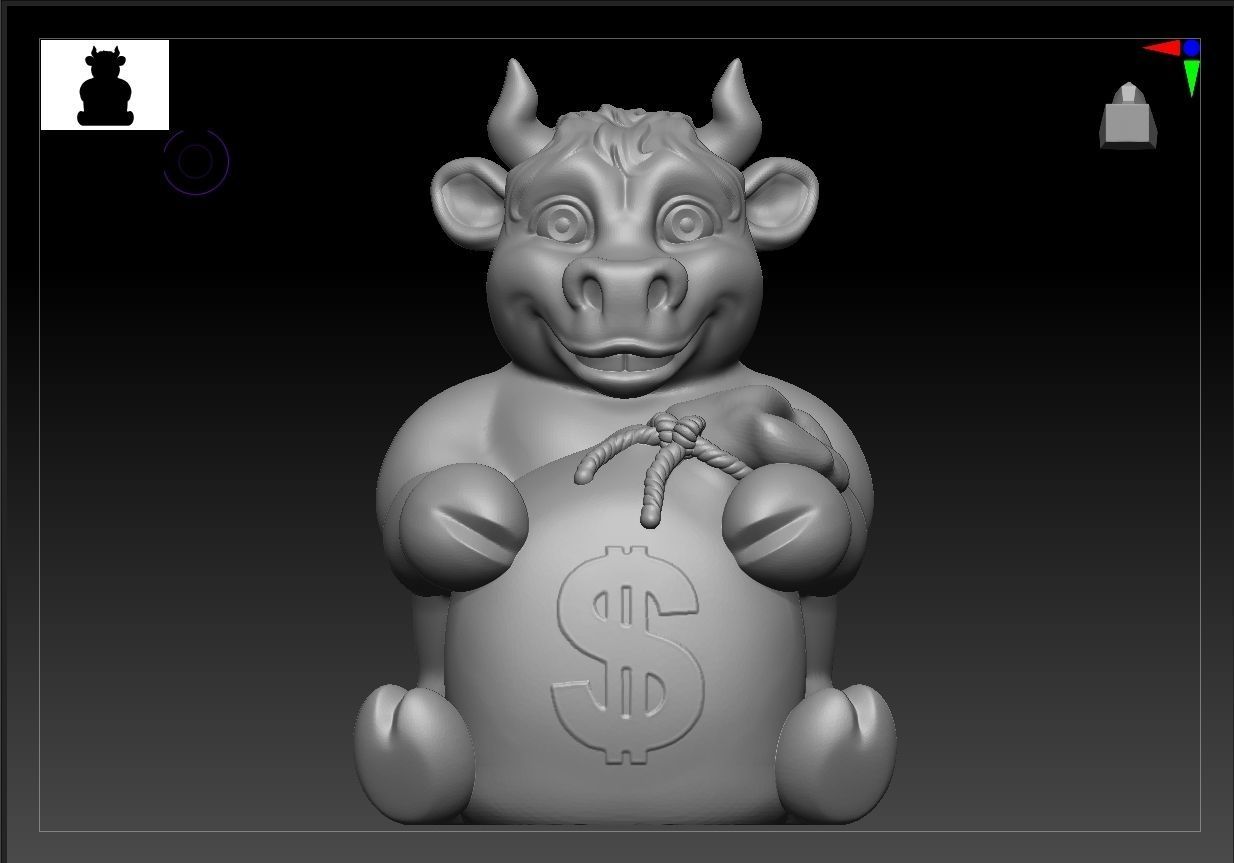 Bull bank 3D model 3D printable | CGTrader
