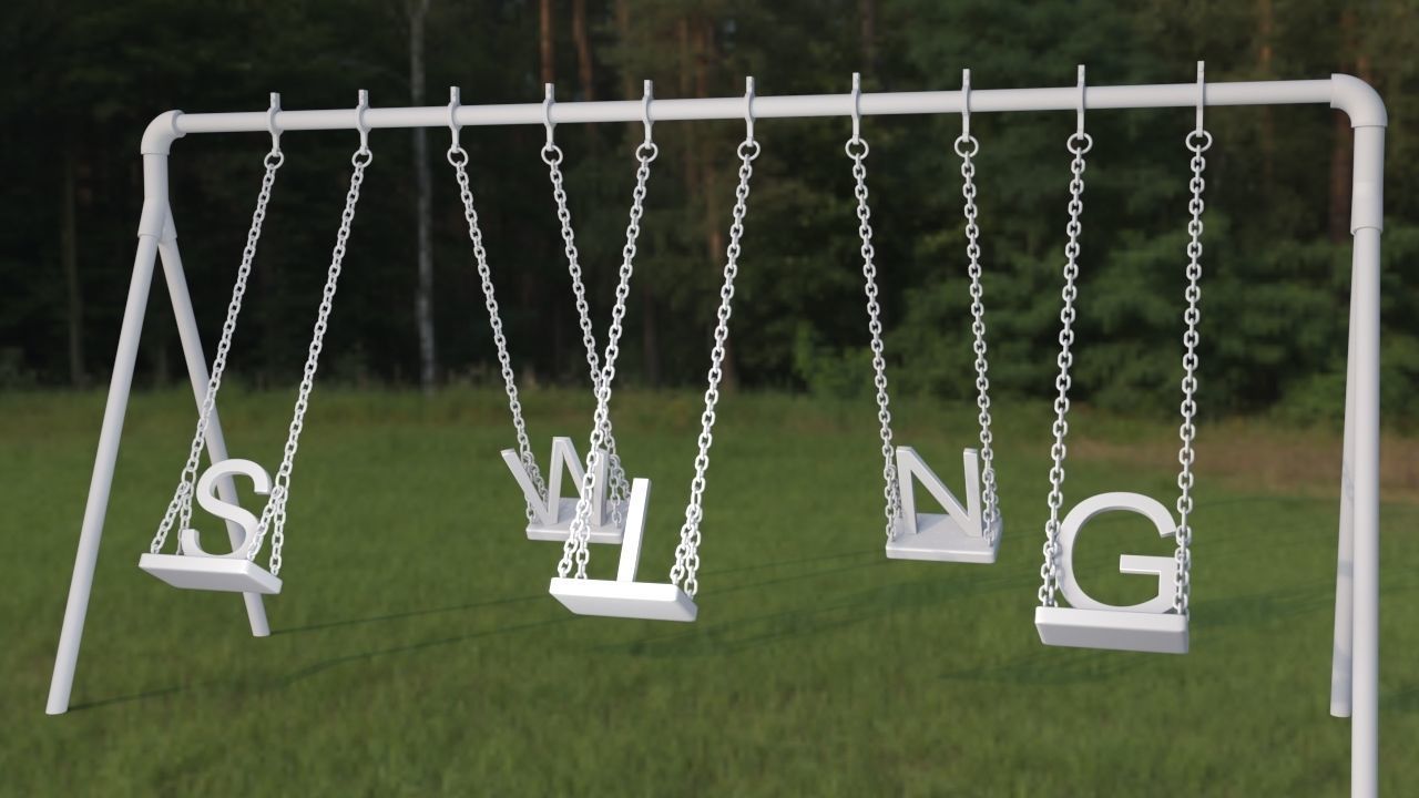 SWING set 3D model animated | CGTrader