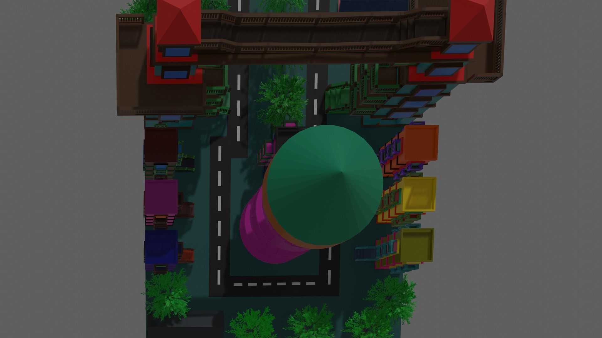 3D model Mini city VR / AR / low-poly | CGTrader