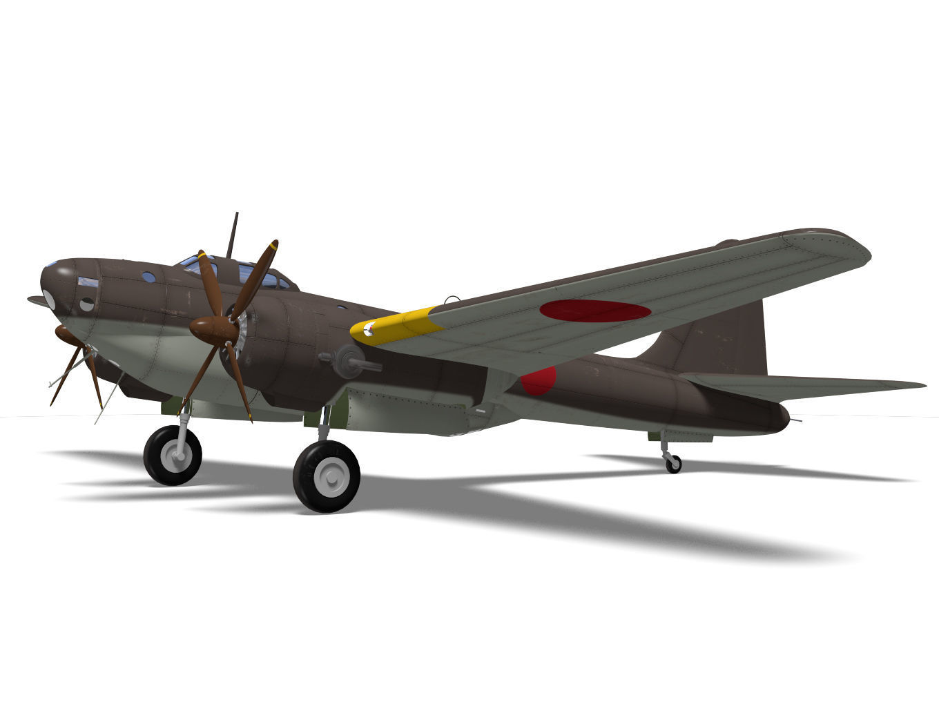 Tachikawa Ki74 Patsy 3D model | CGTrader
